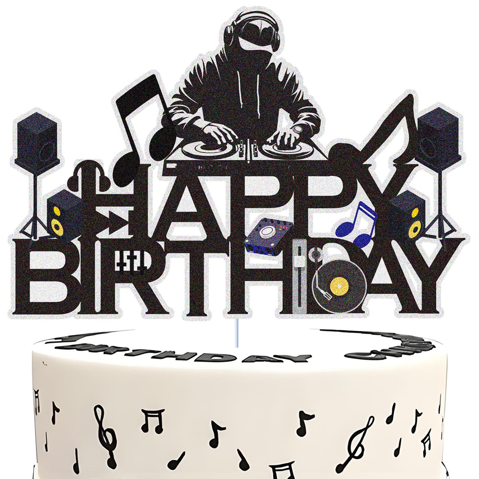 Taylor Swift Cake Topper DJ Happy Birthday Cake Topper, Rock Themed ...