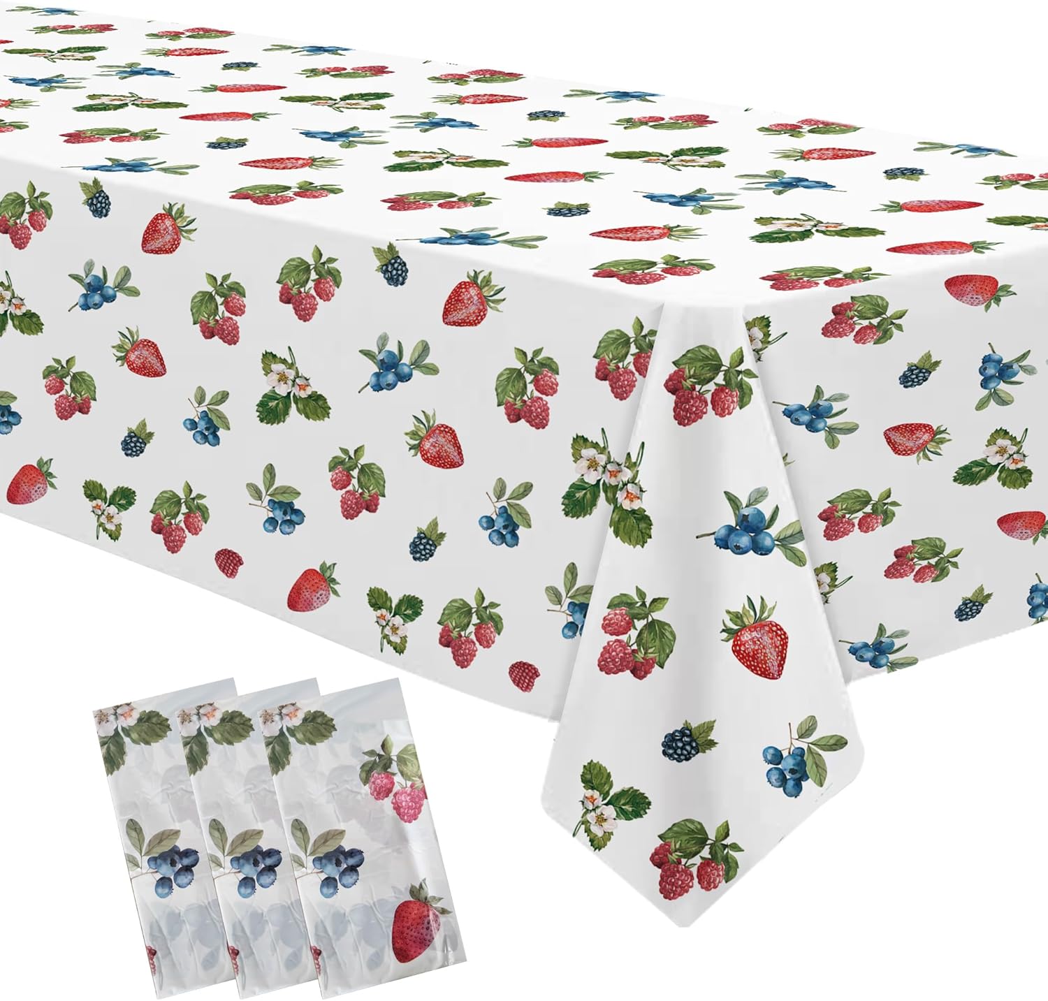 Amazon.com: YJRJSC Berry Birthday Party Supplies Tablecloth ...