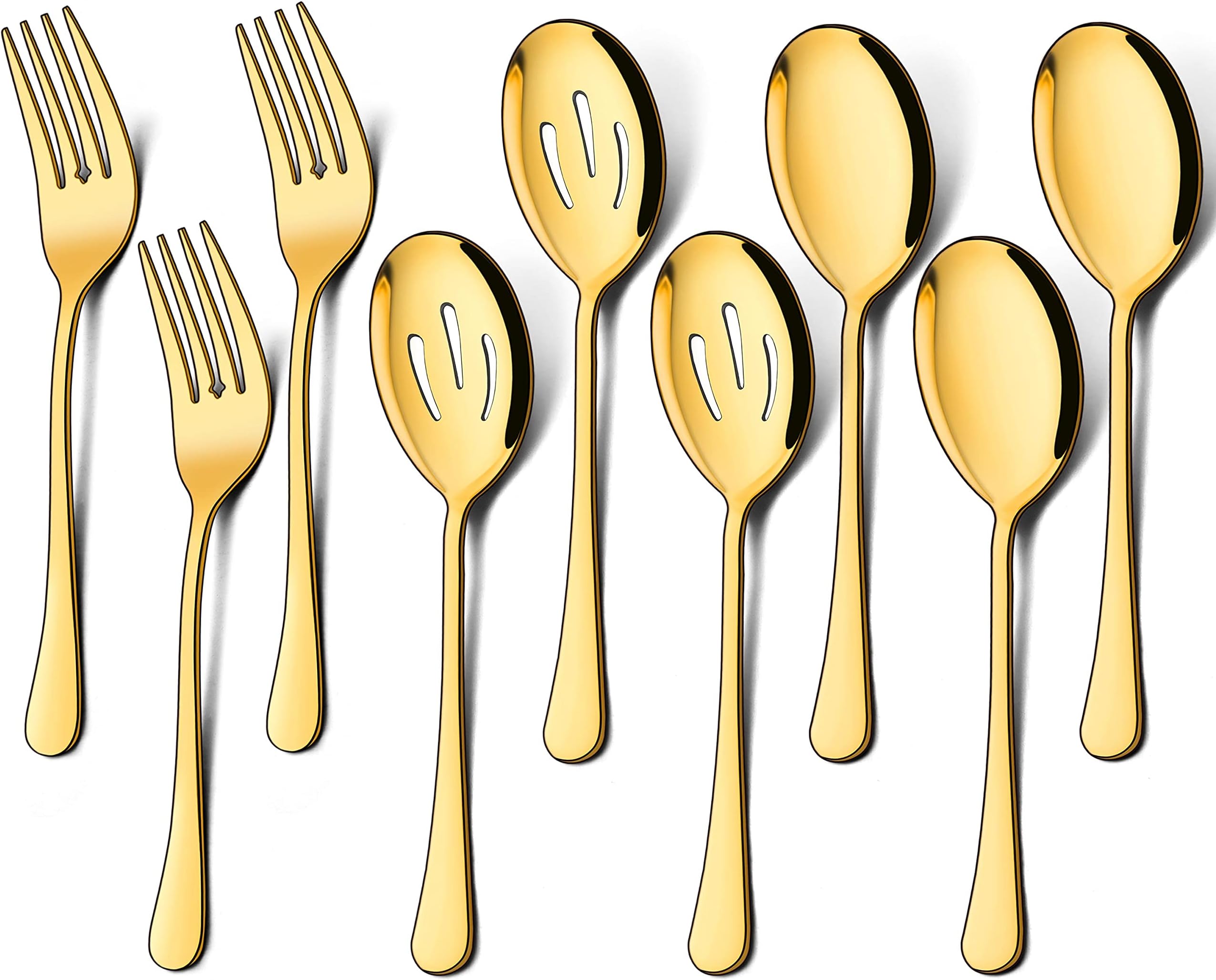 Amazon.com | Homikit Stainless Steel 2 Large Serving Spoons, 2 Slotted ...