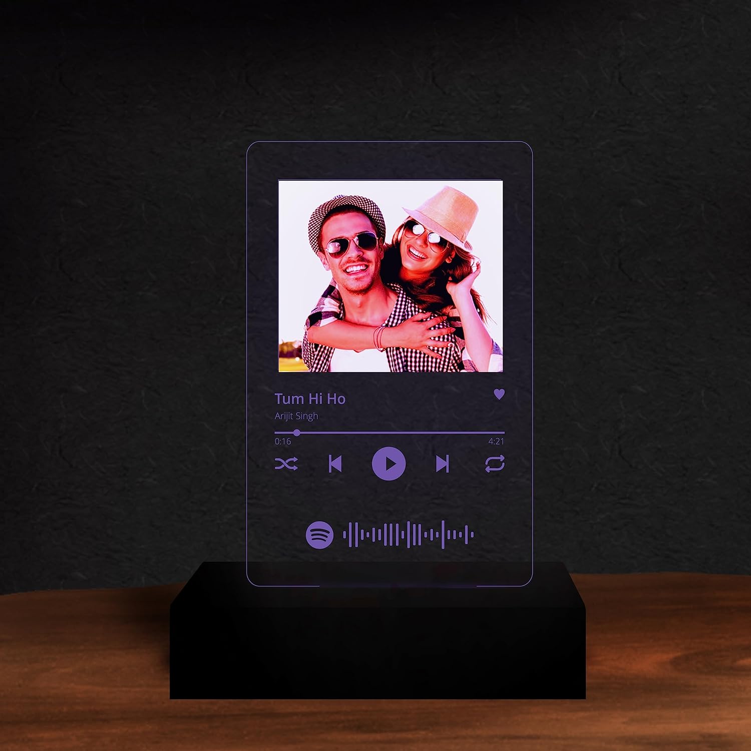 Buy Creative Width Decor 3D LED Personalized Spotify Multicolour Lamp ...