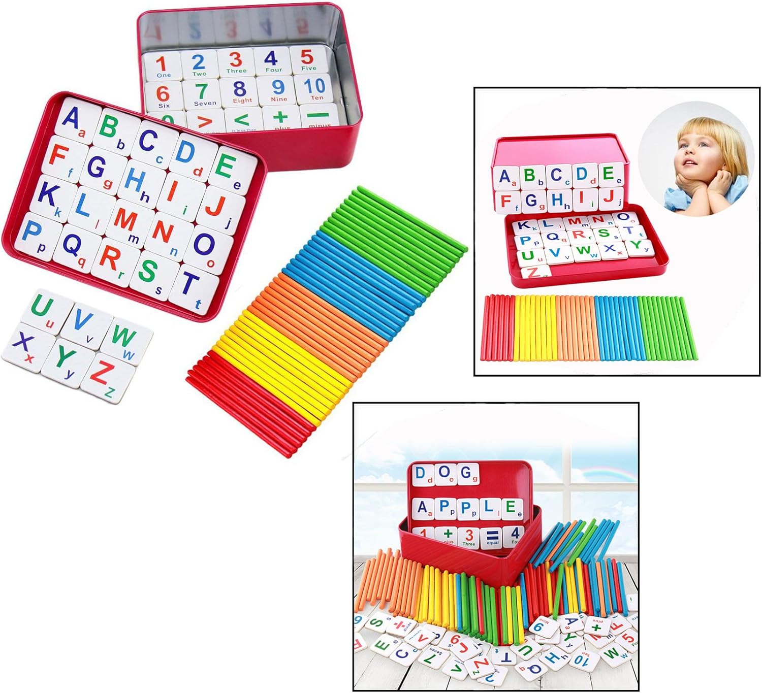 OFKPO Children Calculation Math Educational Math Toy, Wooden Magnet ...