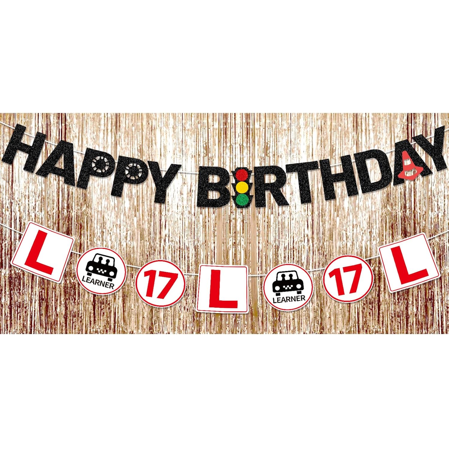 Eiapadeor 17th Learner Driver Birthday Decorations - No DIY Driver ...