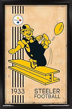 Amazon.com: Trends International NFL Pittsburgh Steelers - Retro Logo ...