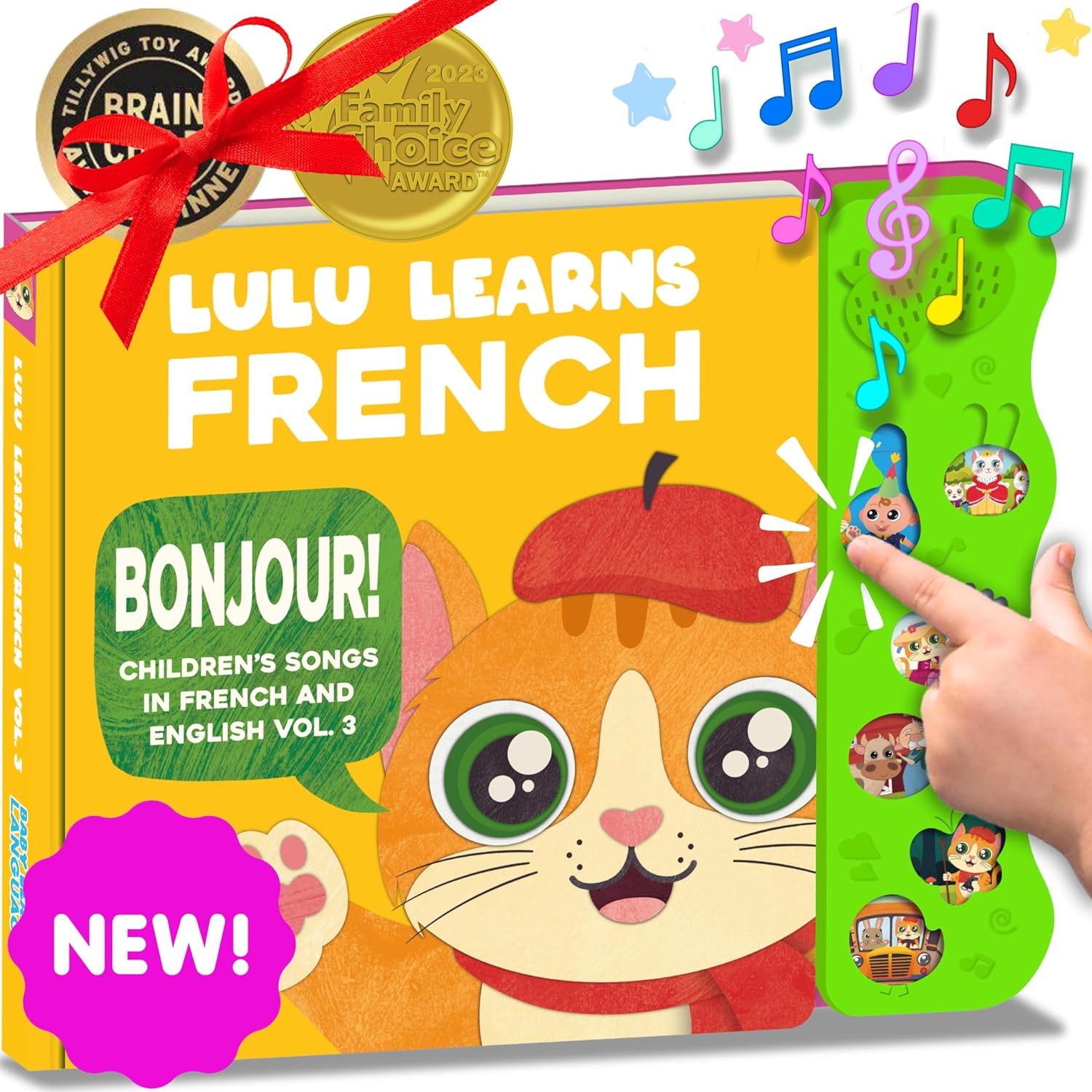 Amazon.com: Lulu Learns French Vol. 3 | Musical Baby Book in French ...