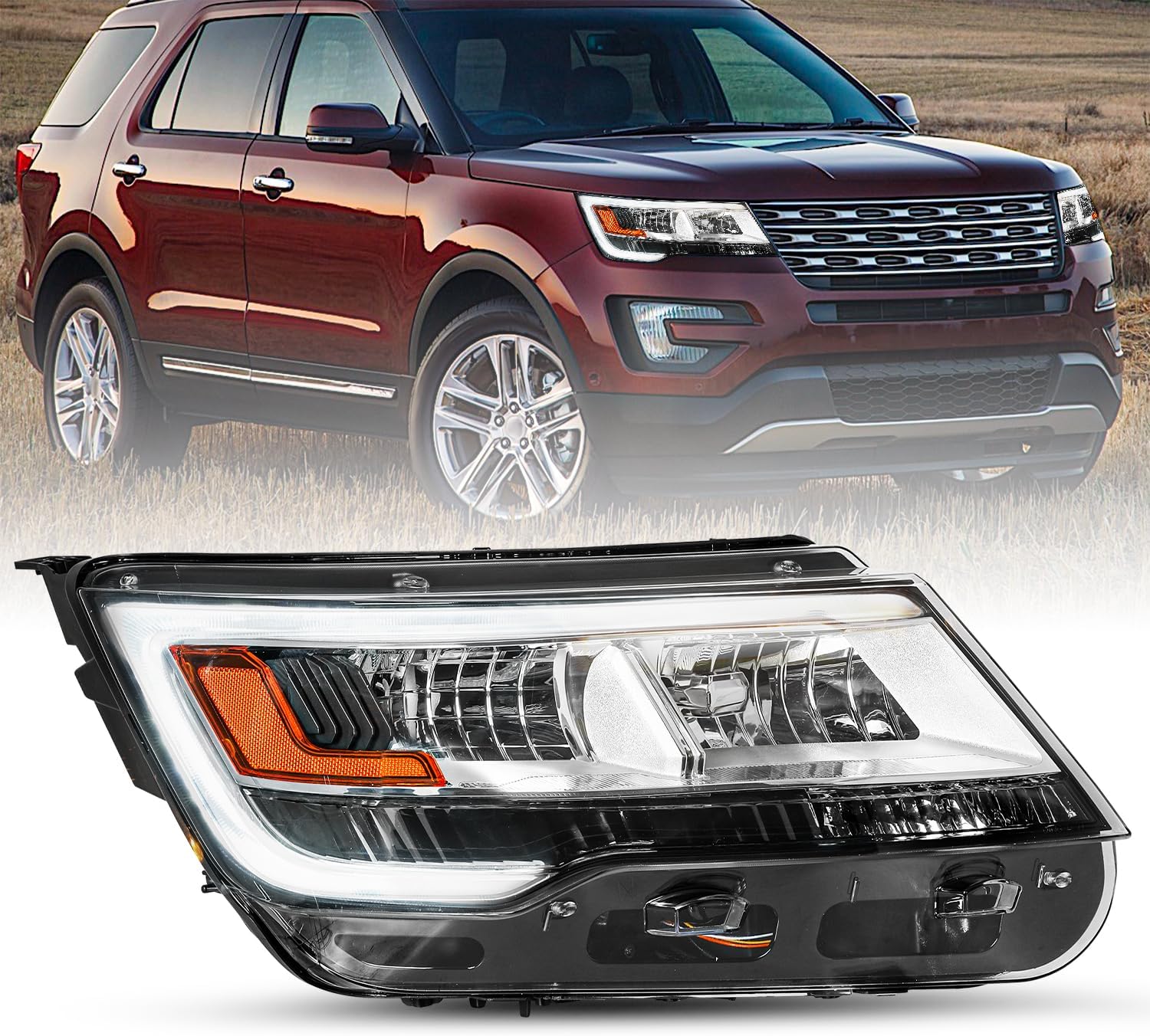 Amazon.com: Headlight LED Module Fits for 2016-2019 Ford Explorer ...