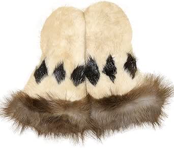 Glacier Wear Alaska Musher Mittens - Moonlight Beaver & Wolverine Fur ...