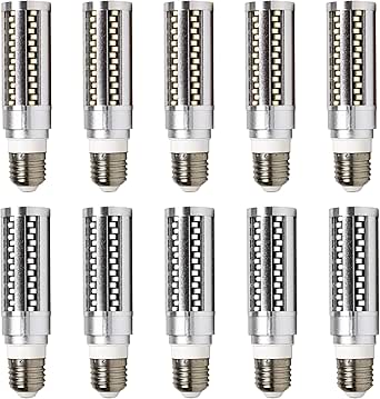 10-Pack 20W LED Corn Bulbs, 2400 Lumen High Brightness, E26/E27 Base ...