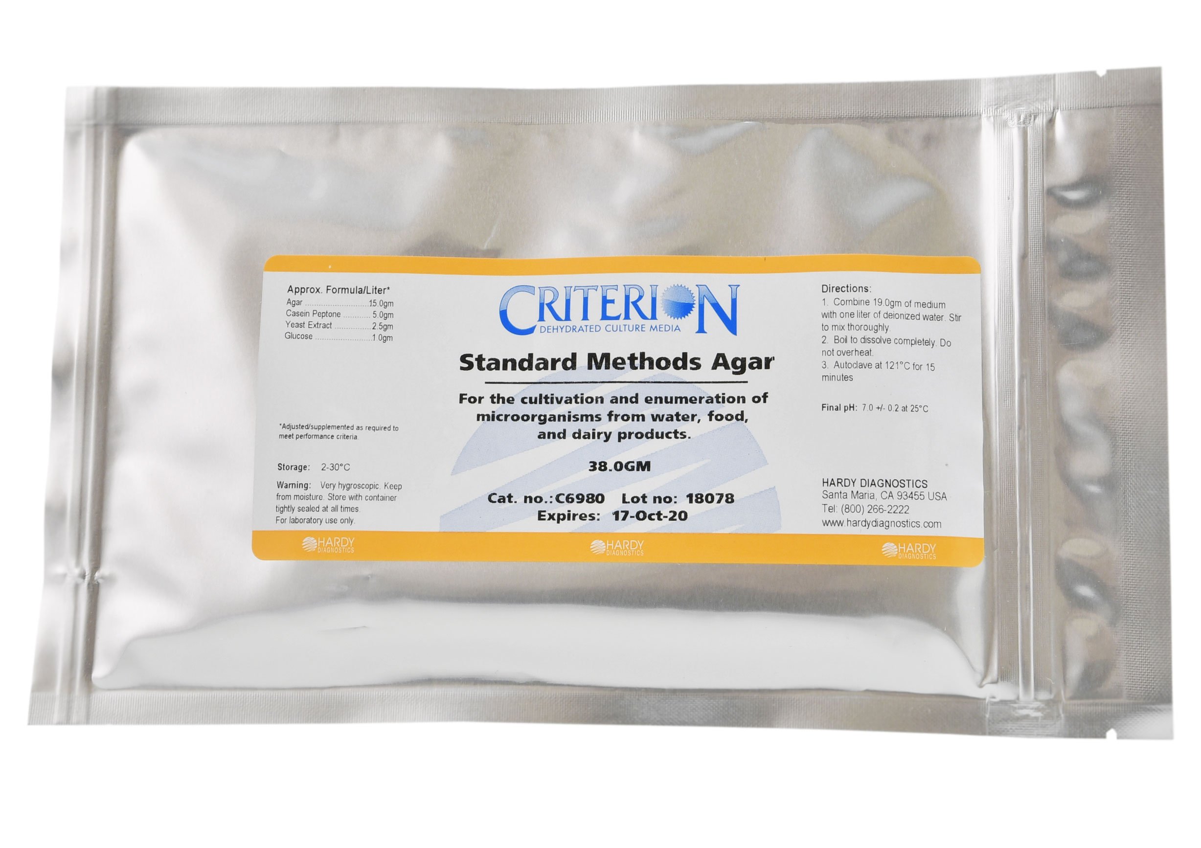 Standard Methods Agar Plate Count Agar Tryptone Glucose Yeast Tgy ...