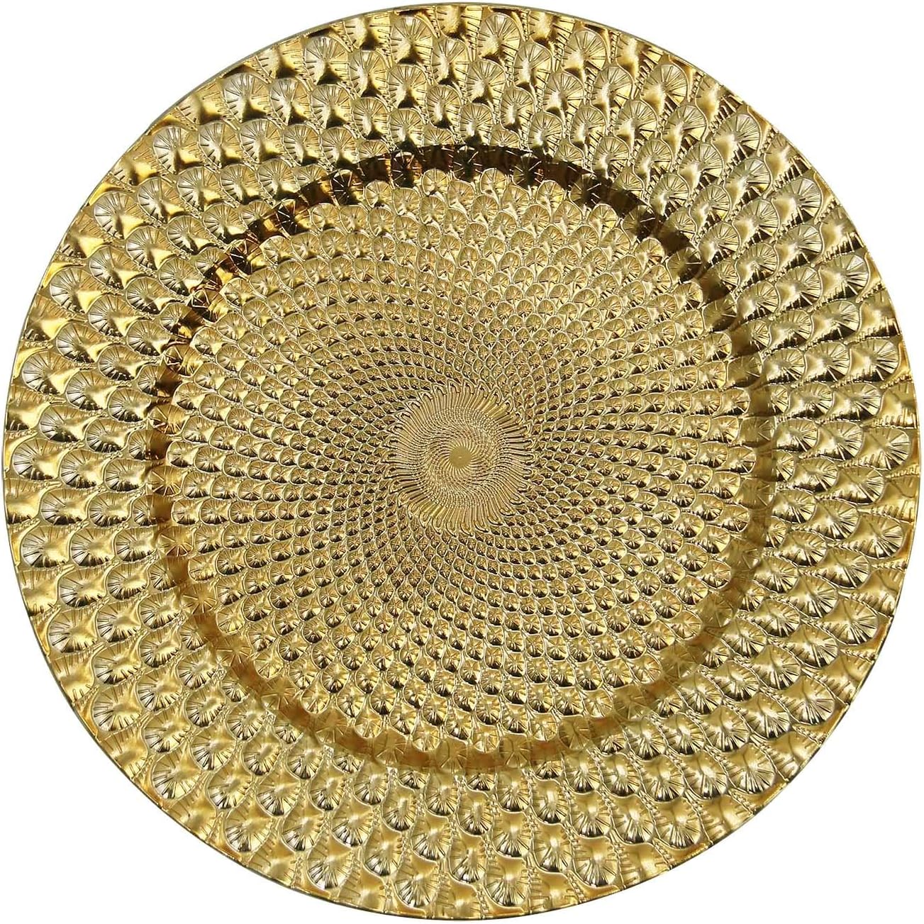 Amazon.com: CHATEAU FINE TABLEWARE Gold Floral Charger Plates - 13-Inch ...