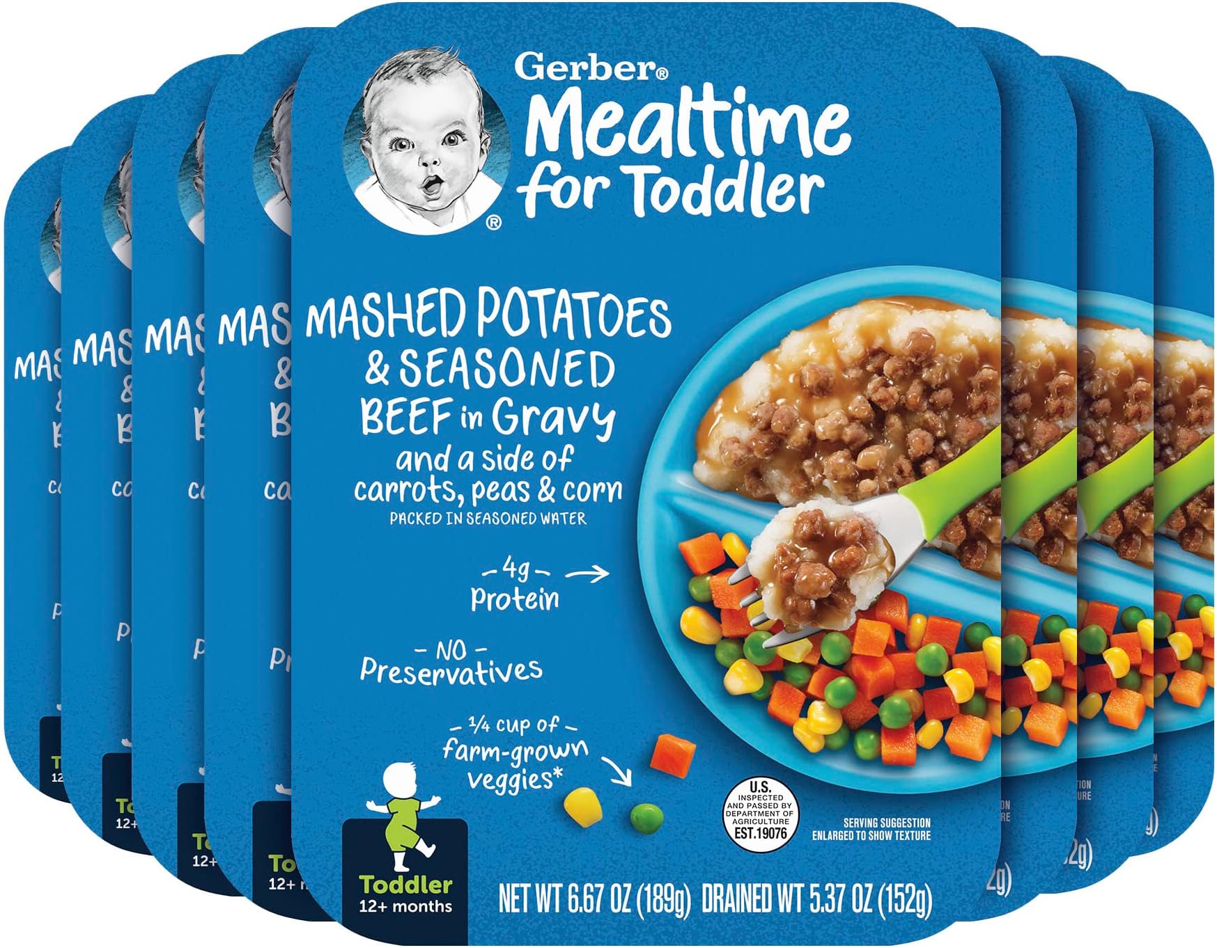 Amazon.com : Gerber Baby Food, Mashed Potatoes and Seasoned Beef in ...