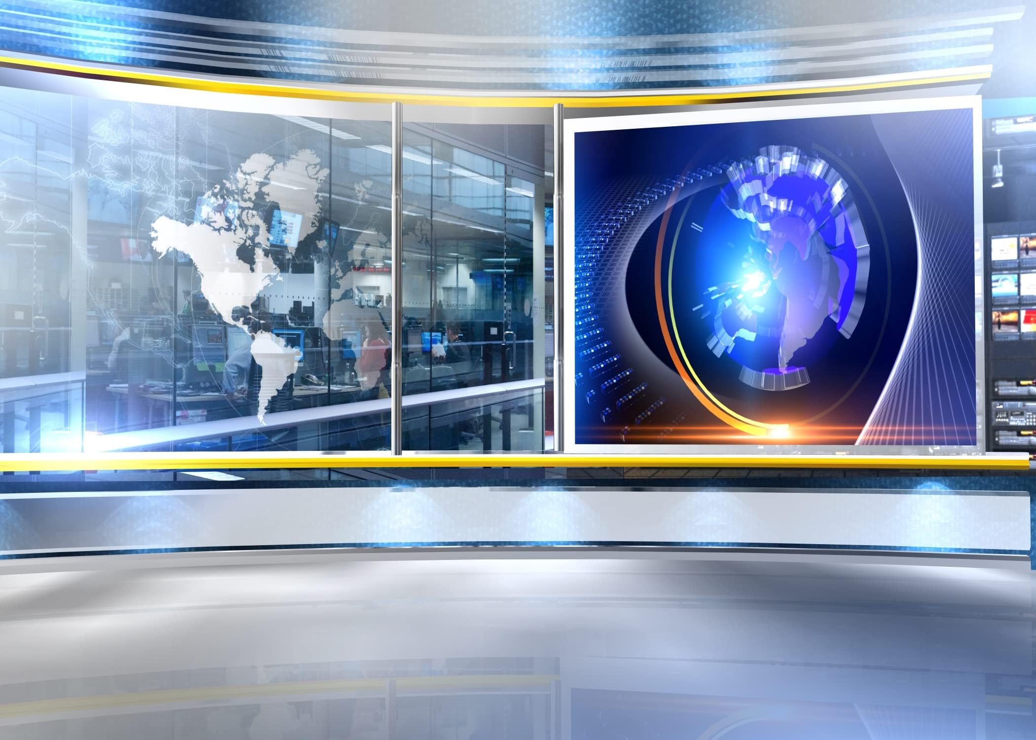 Amazon.com : Loccor Fabric 9x6ft News Broadcast Backdrop TV Show News ...
