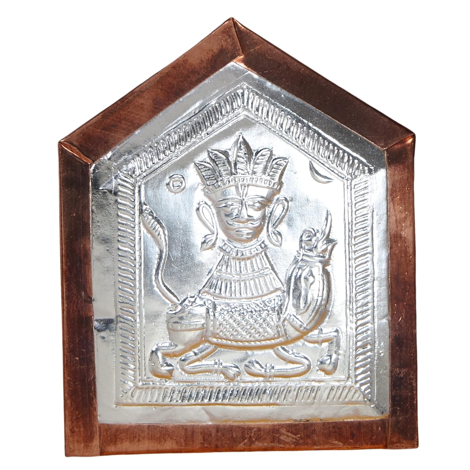 Nakoda Gold & Silver Mahsoba Dev (Maharashtrian Dev Tak) Pure Silver Dev Back Side Copper and ...