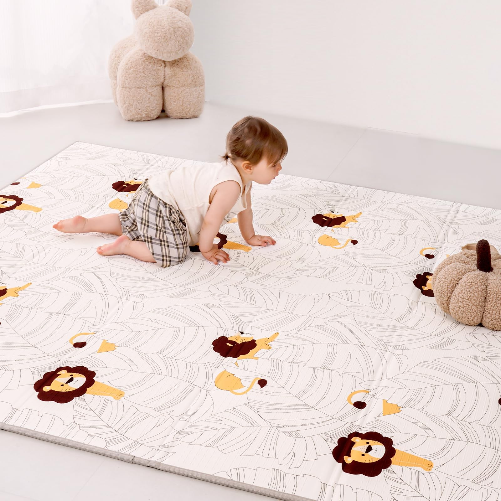 Amazon.com: Bubba Bear Baby Play Mat | Thick Floor Foam Playmats for ...