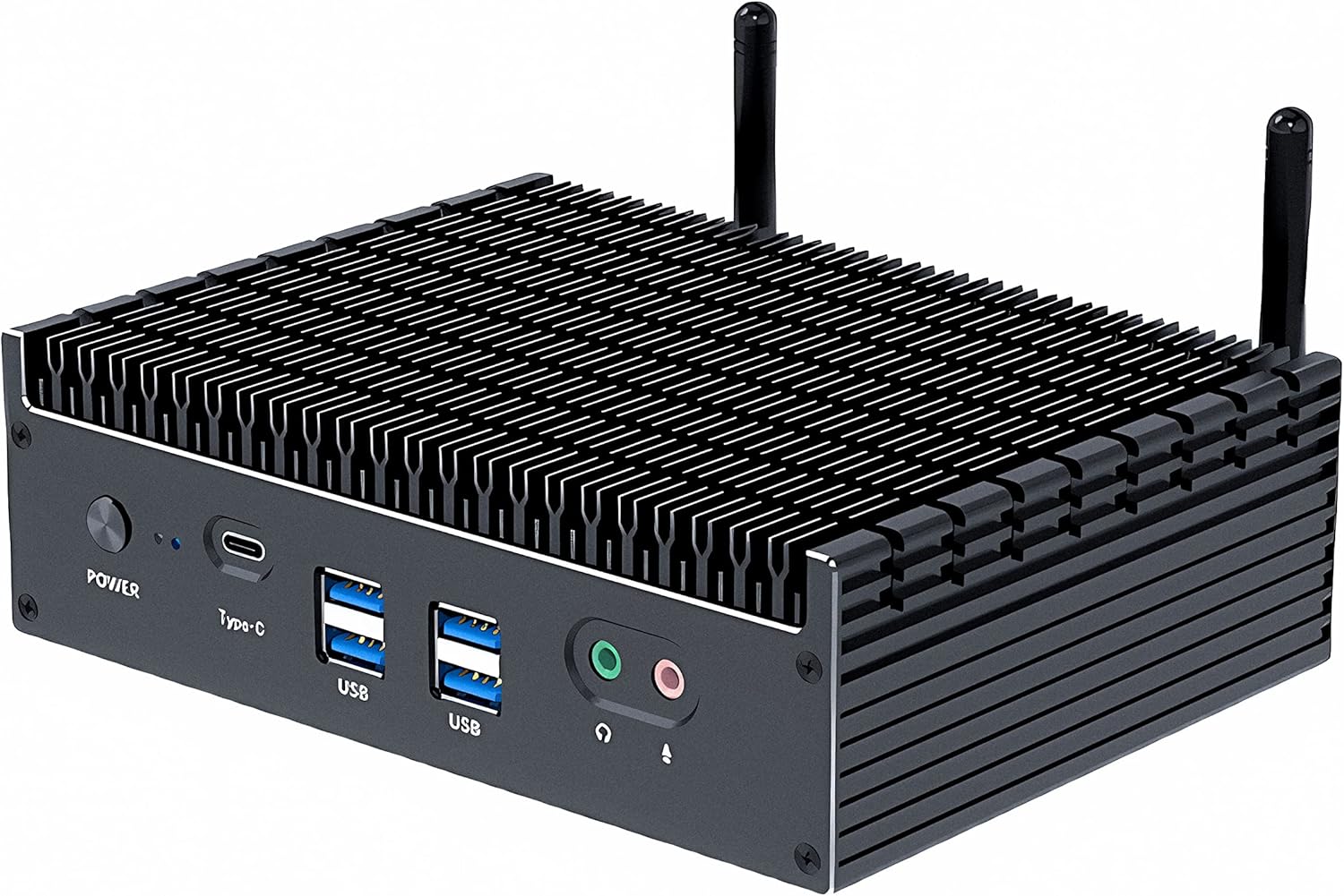Amazon.com: Mini PC Fanless Industrial Computer Silent Desktop, Intel ...