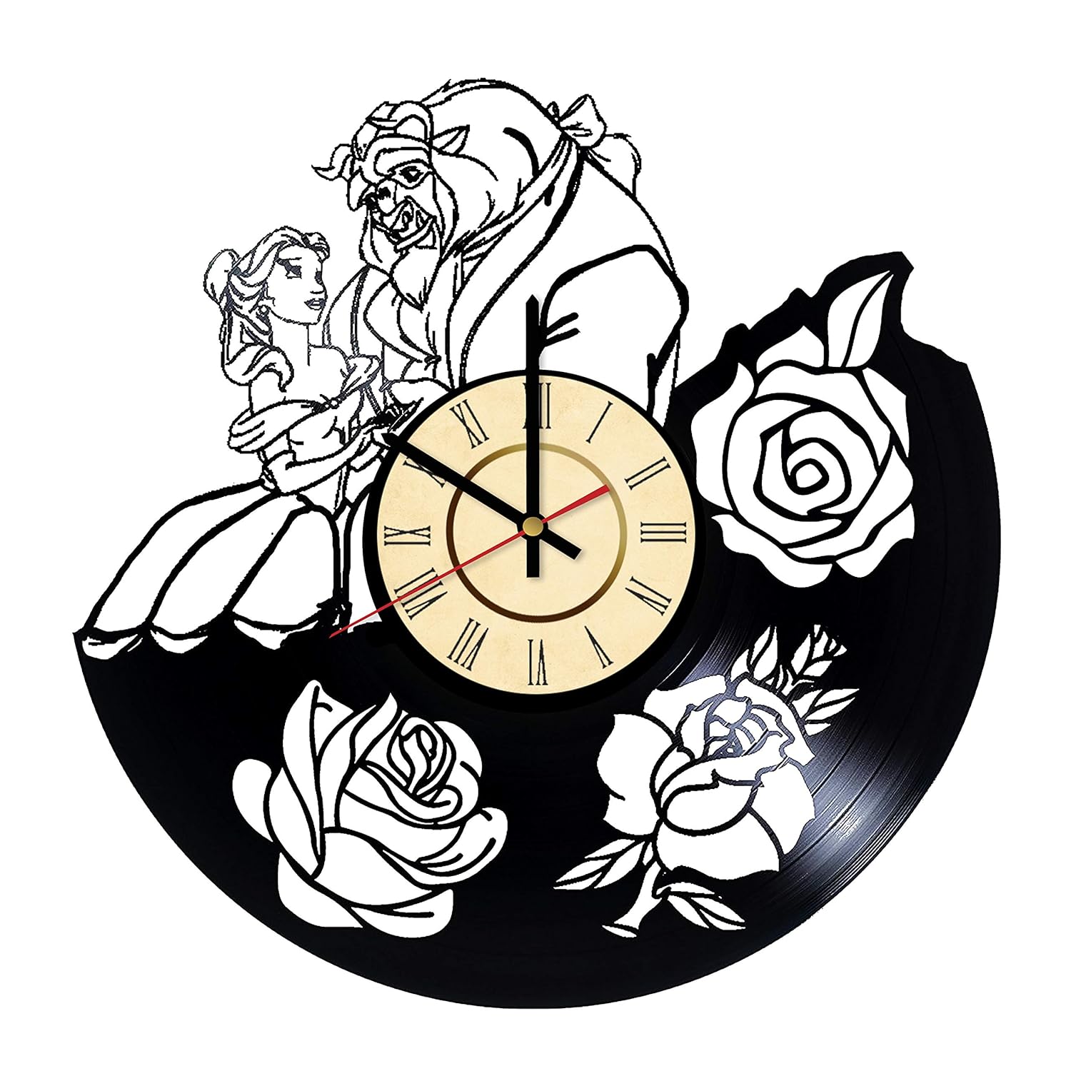 Amazon.com: Beauty And The Beast Clock Beauty And The Beast Wall Art ...