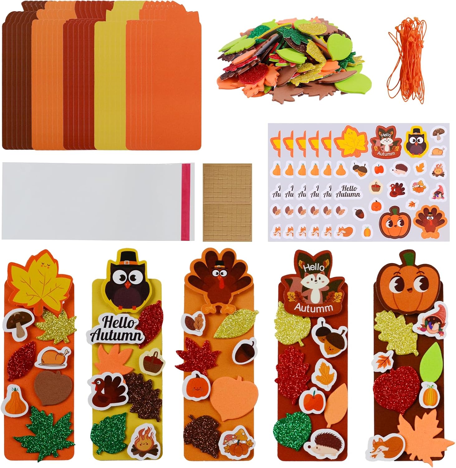 Amazon.com: Unvola 30 Sets Fall Craft Kits for Kids Autumn Thanksgiving ...