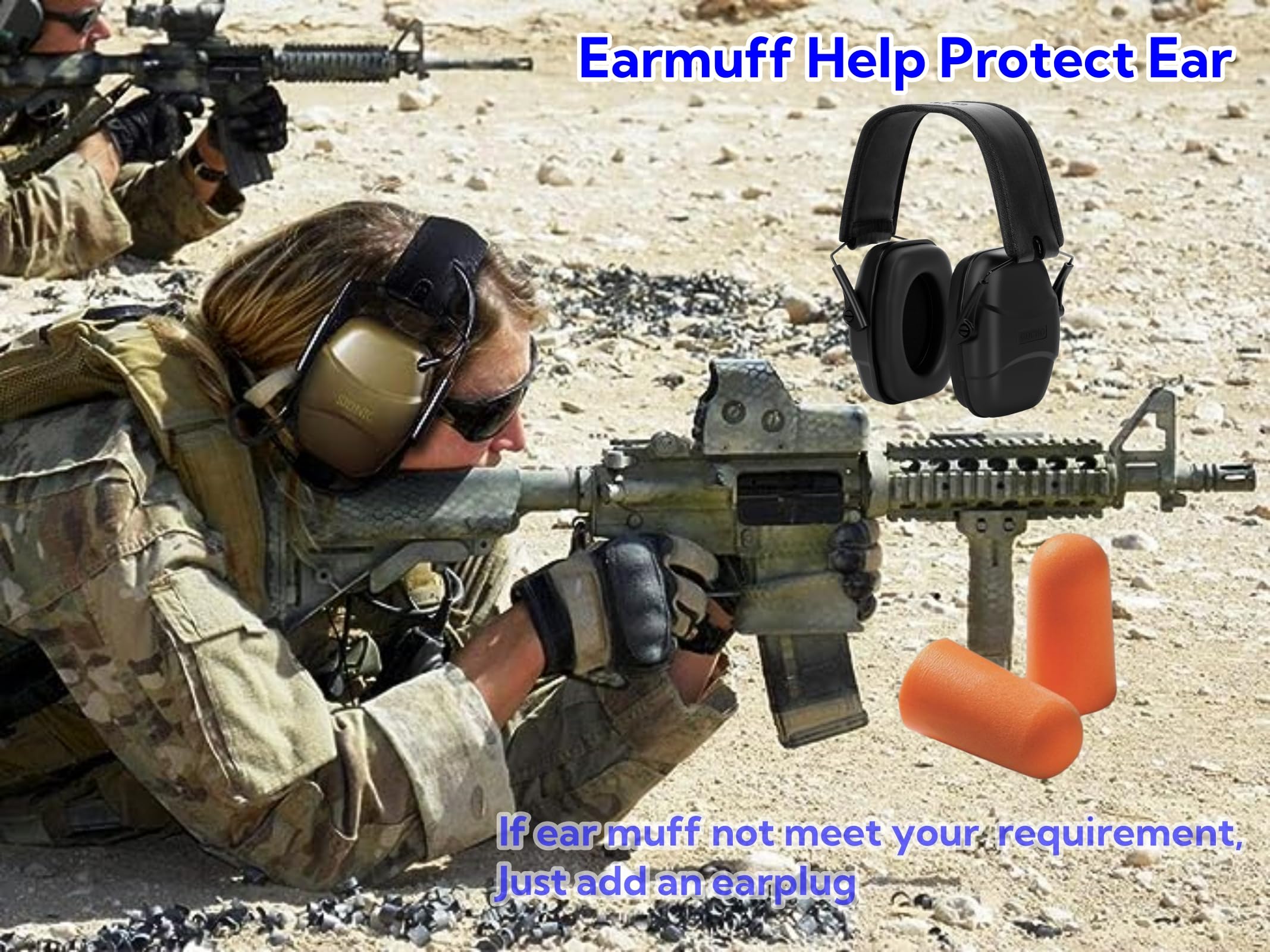 Snapklik.com : GUCHO 34dB Noise Reduction Safety Shooting Ear Muffs