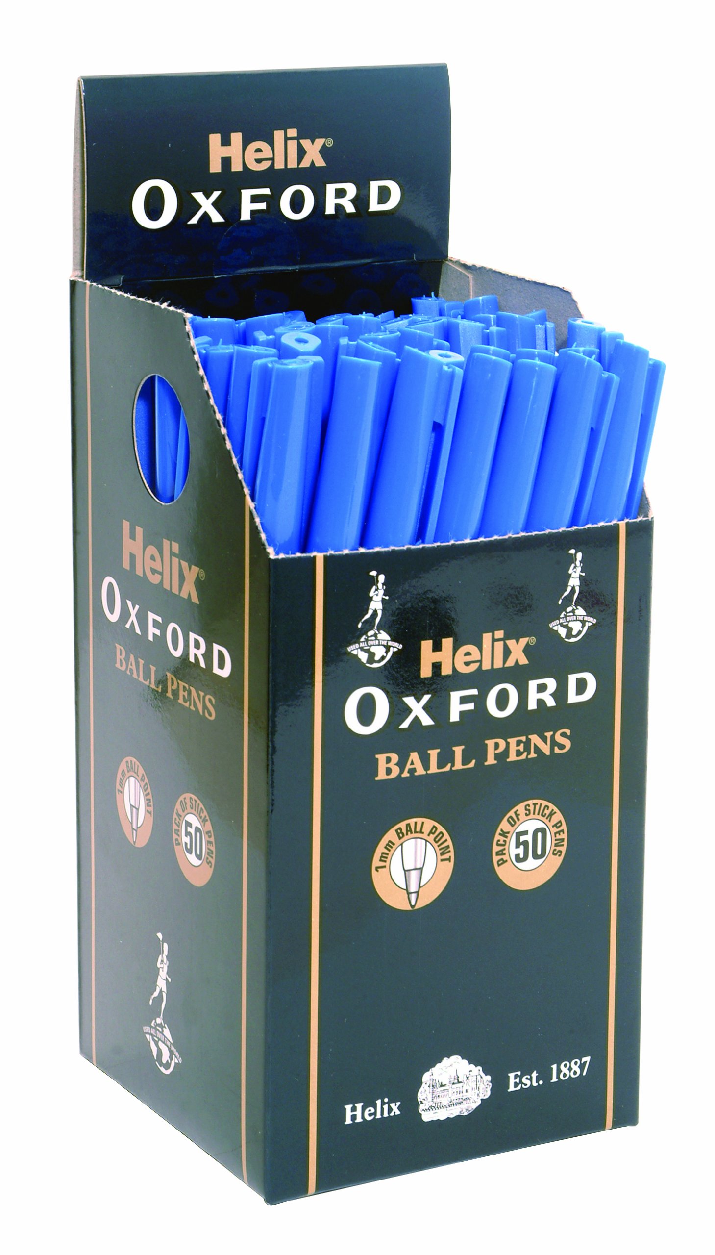 Helix Oxford Ballpoint Pens - Blue (Box of 50) : Amazon.co.uk ...