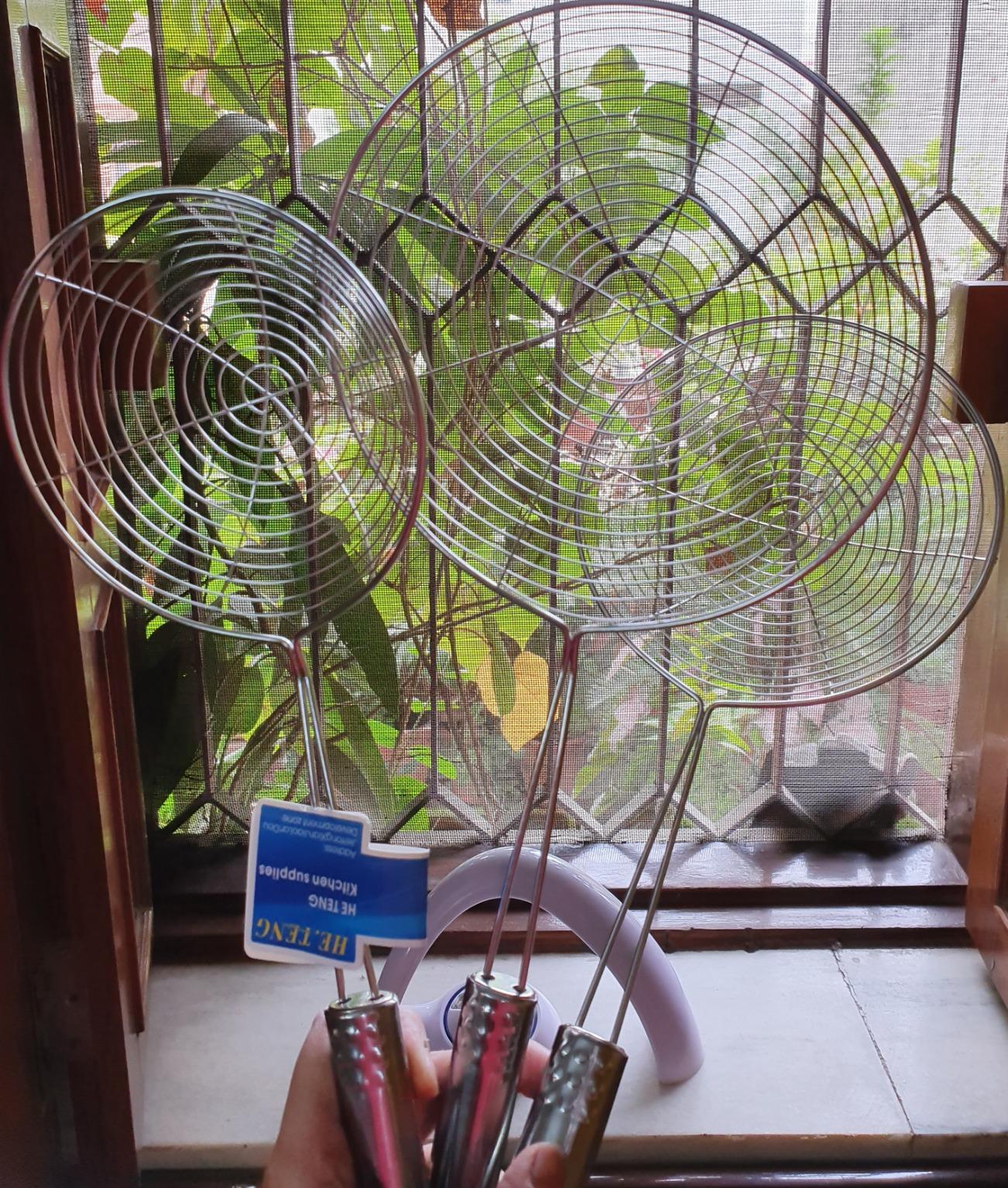 NFI essentials Stainless Steel Puri Strainer Poori Jhara Deep Fry Mesh ...