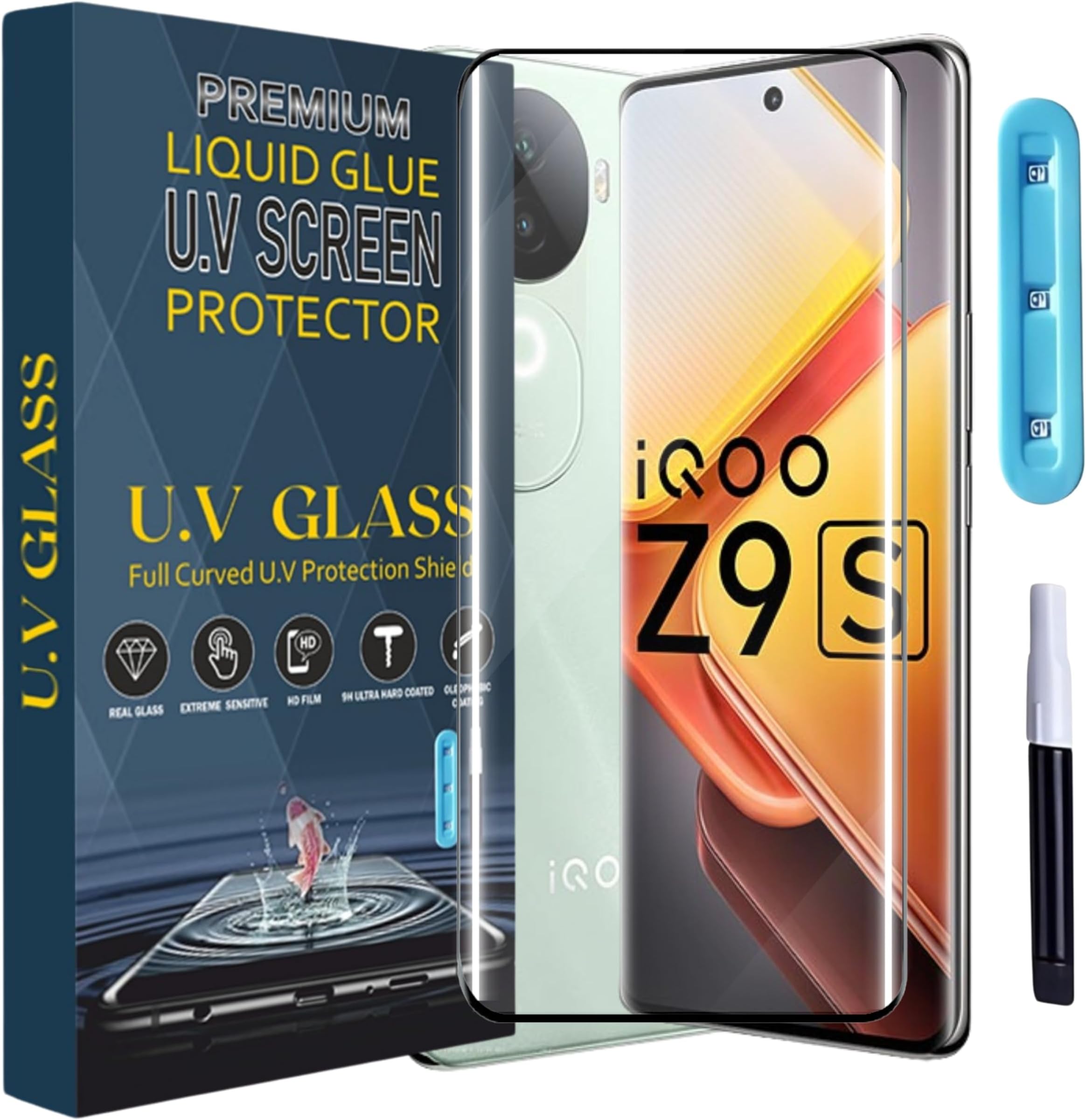 SPAZY CASE® iQOO Z9s Pro 5G / Z9s 5G Tempered Glass | 9H Full Glue Full ...