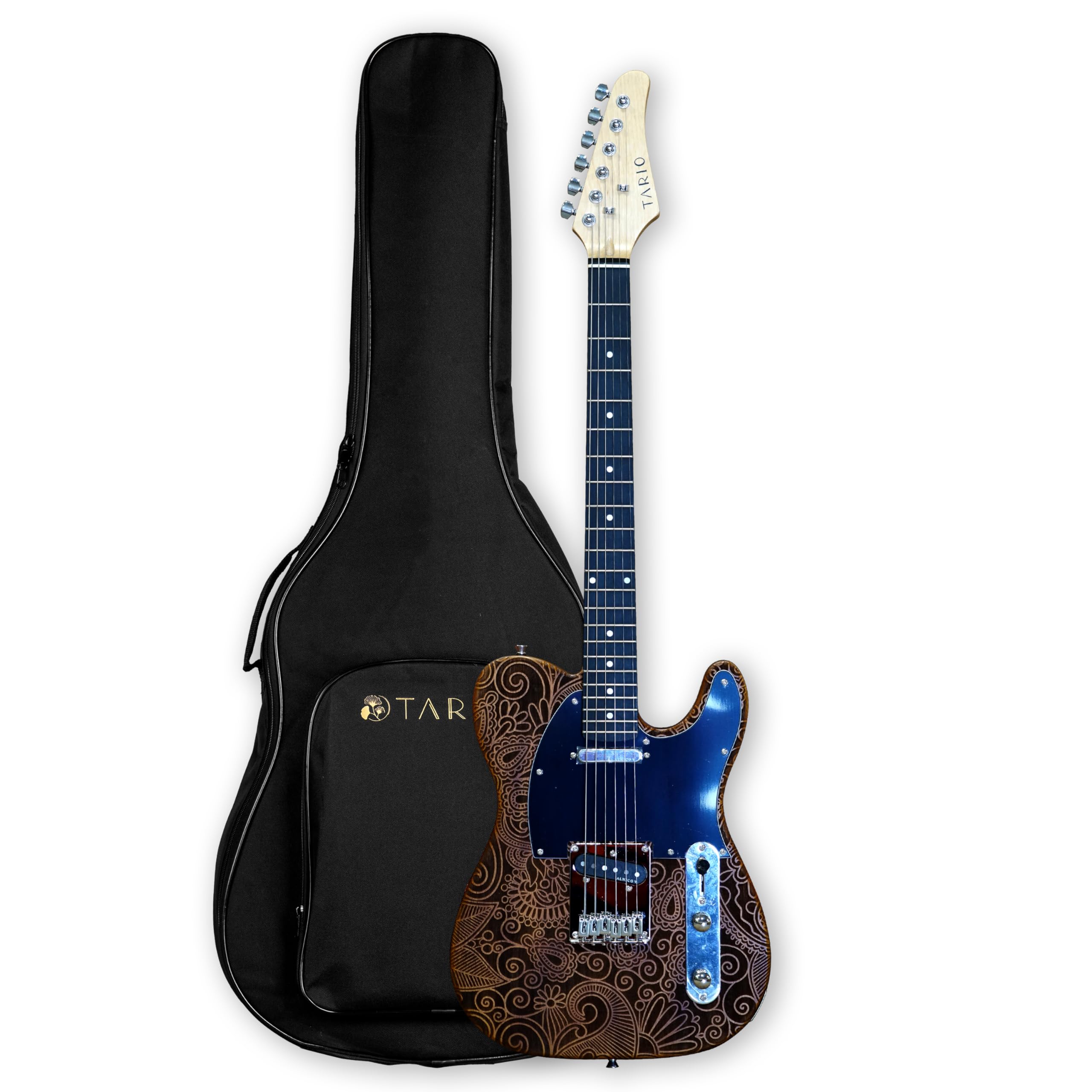 Amazon.com: TARIO Electric Guitar Surface engraving pattern design ...