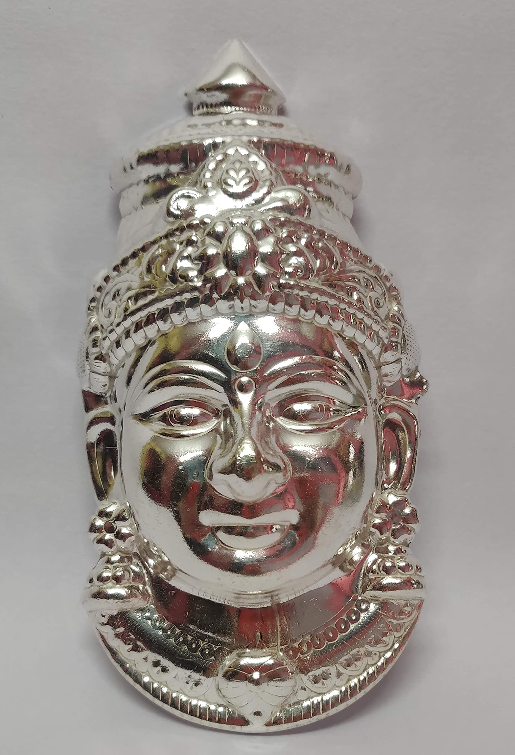 Bhakti Minds Silver Plated Goddess Lakshmi Devi Face/Mukhota for ...