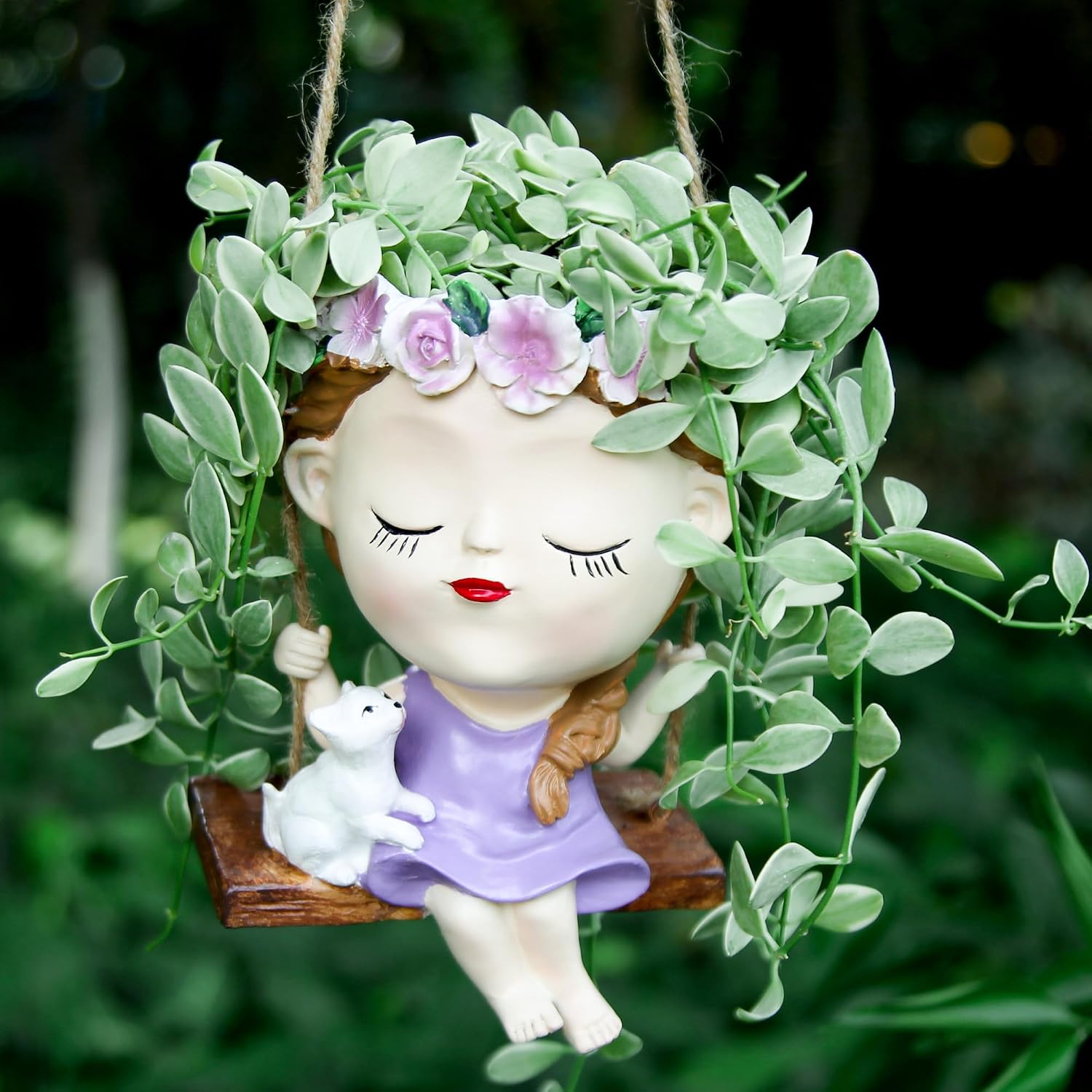 Amazon.com : Mrsivrop Hanging Swing Face Planters Pots for Indoor ...