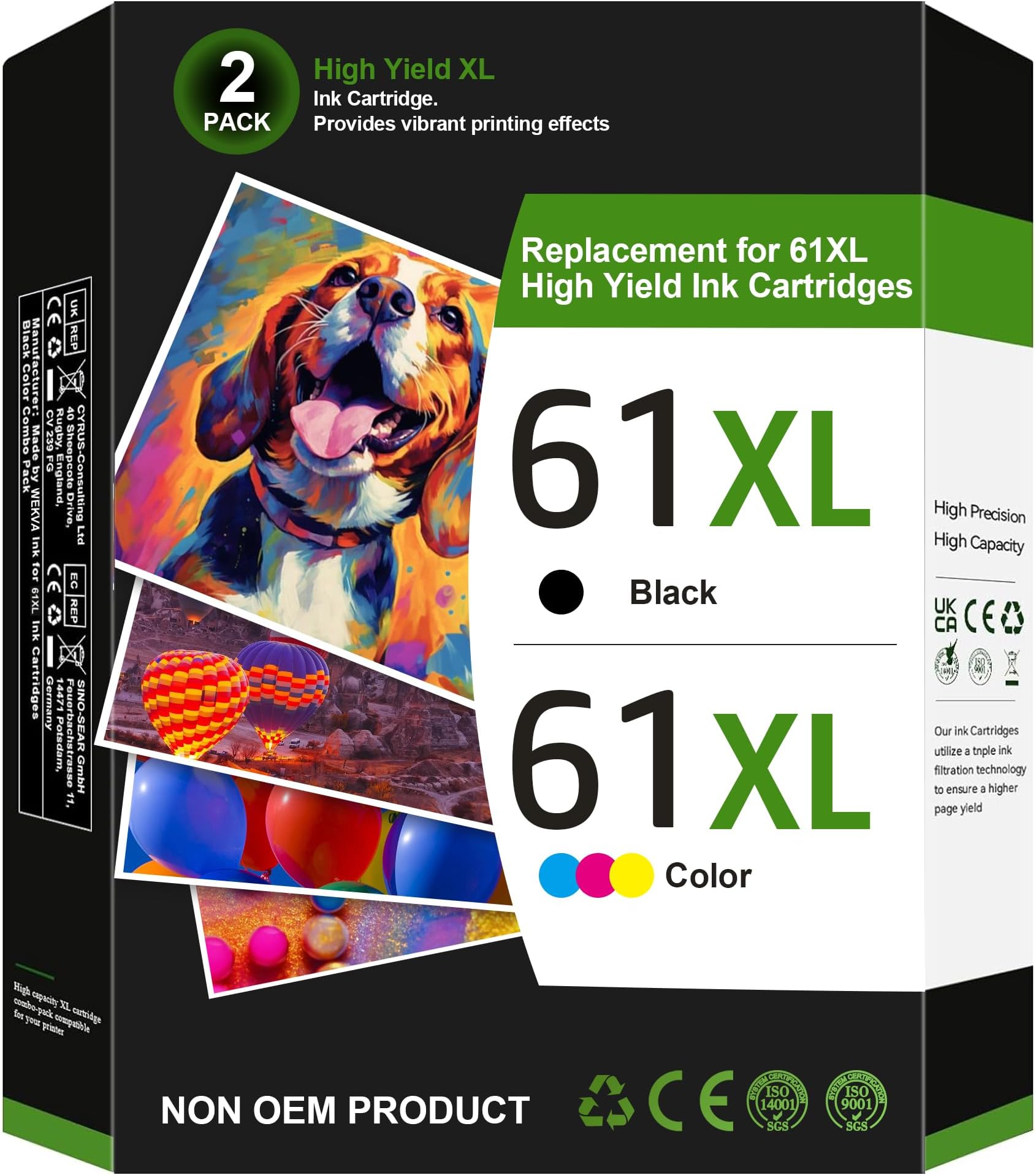 Amazon.com: HP 61 | 2 Ink Cartridges | Black | Works with HP DeskJet ...