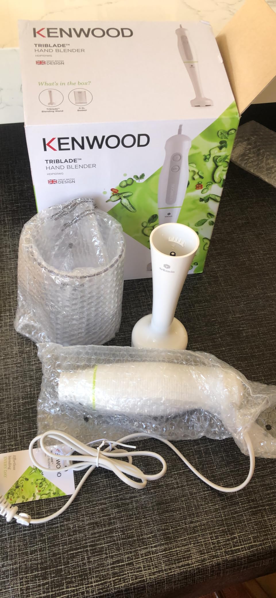 Kenwood Triblade Hand Blender HDP109WG, Stainless Steel Blade, 600W ...