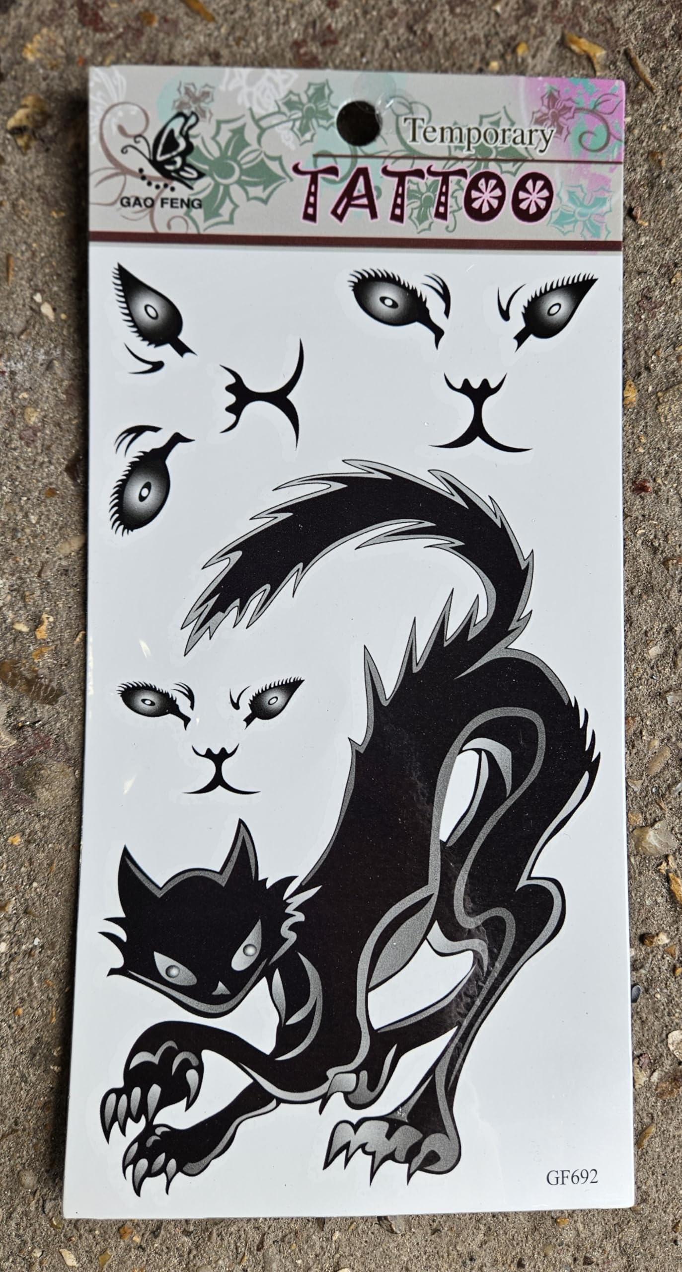 Angry Black Cat Tattoo