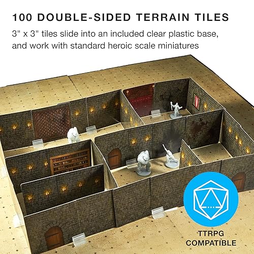 Snapklik.com : The Masters Maze Dungeon Walls - 100 Card Tiles For 3D ...