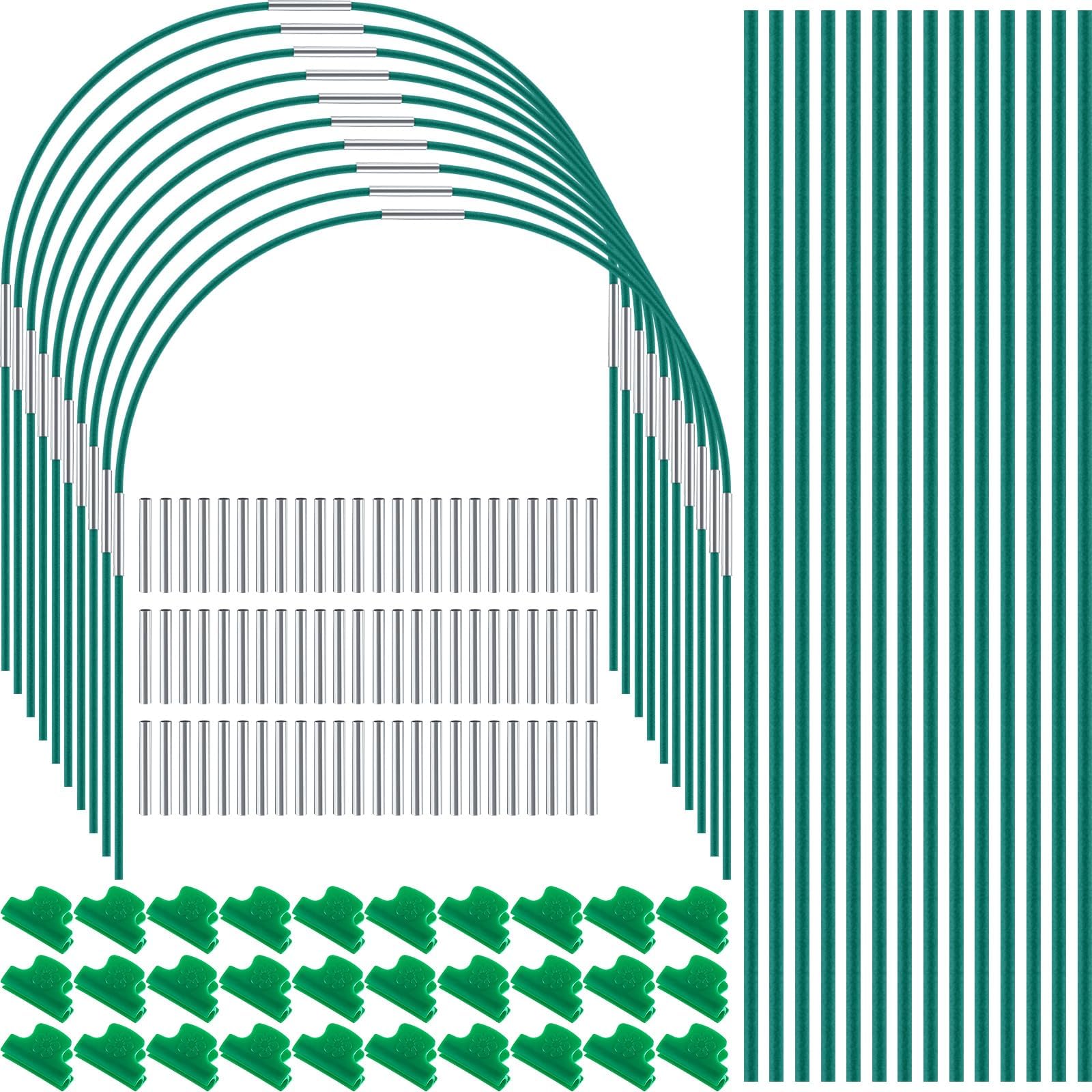 Amazon.com : Kigley 100 Pcs Greenhouse Hoops Grow Tunnel 17 Inch Plant ...