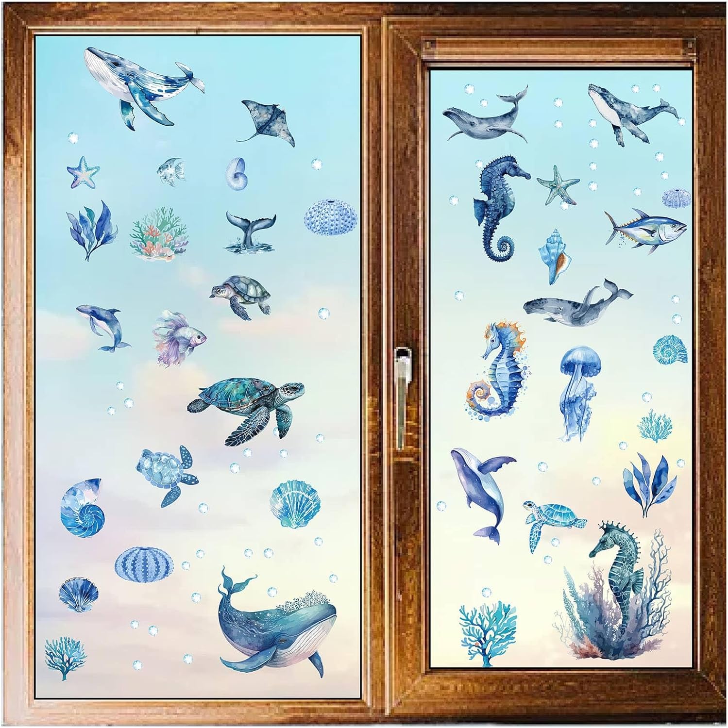Amazon.com: CRASPIRE 8 Sheets Sea Ocean Window Decals Stickers Turtle ...