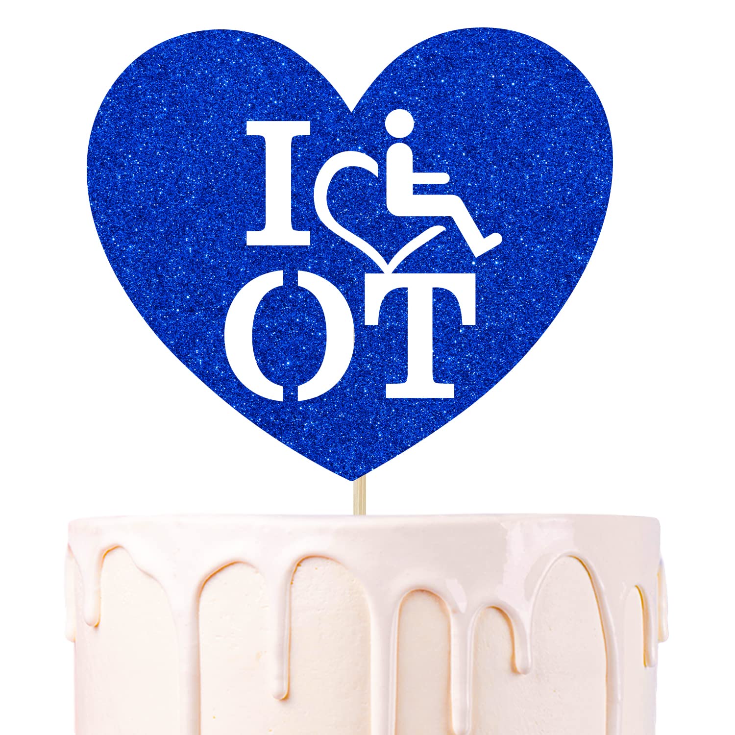 Buy Blue Glitter OT Cake Topper, Occupational Therapy Graduation ...