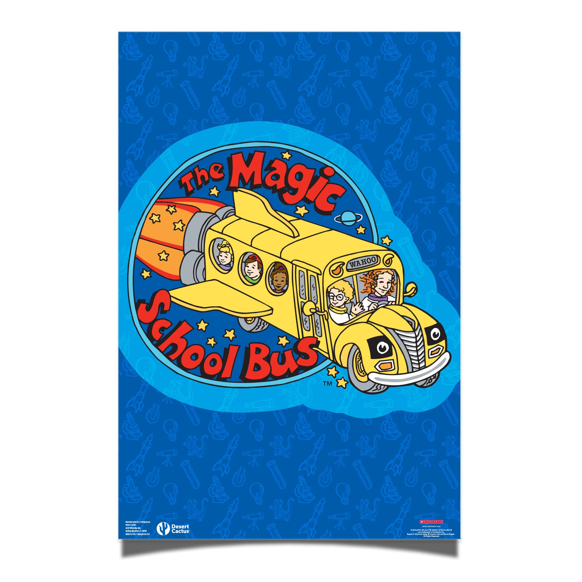 Amazon.com: Desert Cactus Magic School Bus 24 inches by 36 inches ...