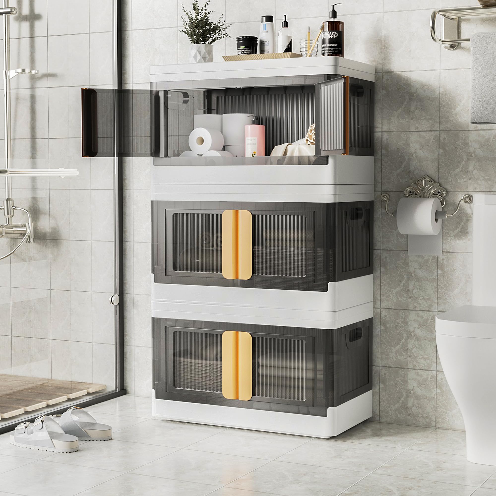 Amazon.com - Acurax 3 Tier Plastic Storage Bins with Lid, 19 Gallon ...