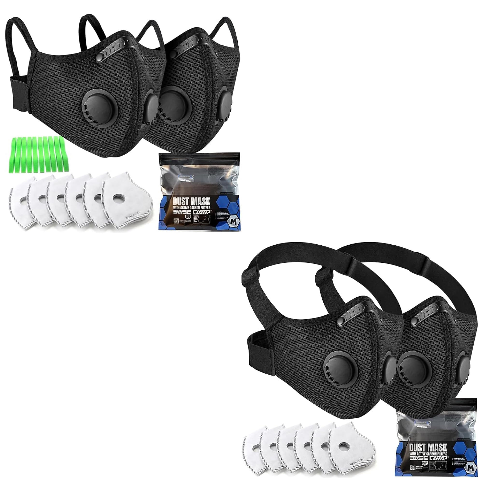 Amazon.com: BASE CAMP Prolonged Comfort M Plus Dust Mask 2 Pack Bundle M PRO Dust Mask 2 Pack ...