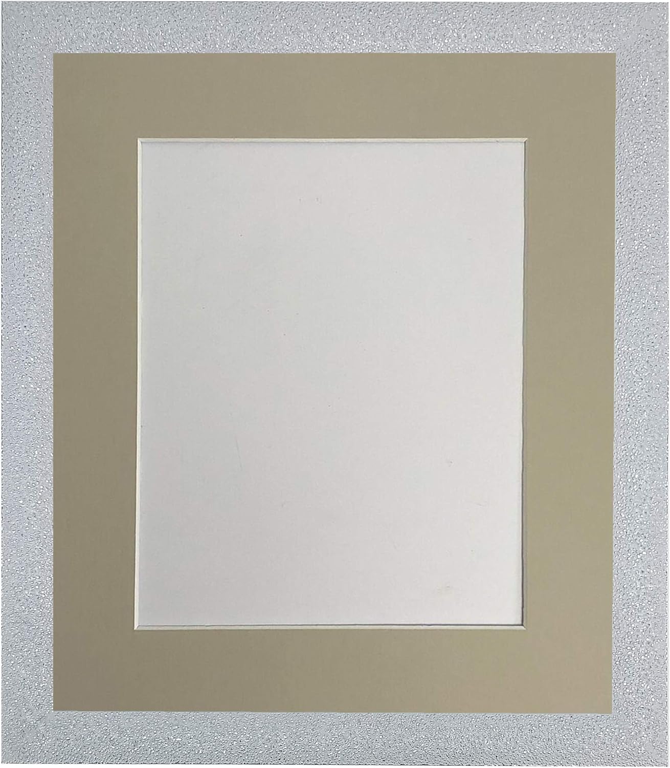 FRAMES BY POST Glitz White Picture Photo Frame with Light Grey Mount 30 ...