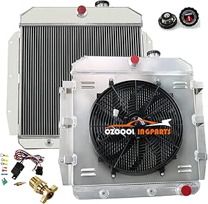 Amazon.com: OzCoolingParts 3 Row Core All Aluminum TR5559 Radiator + 16" Fan w/Shroud(Cover ...