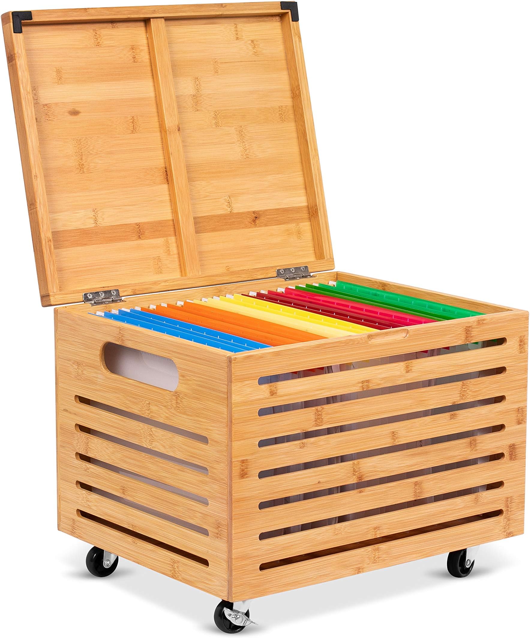 Amazon.com: Best Choice Products Water Hyacinth Rolling Filing Cabinet ...