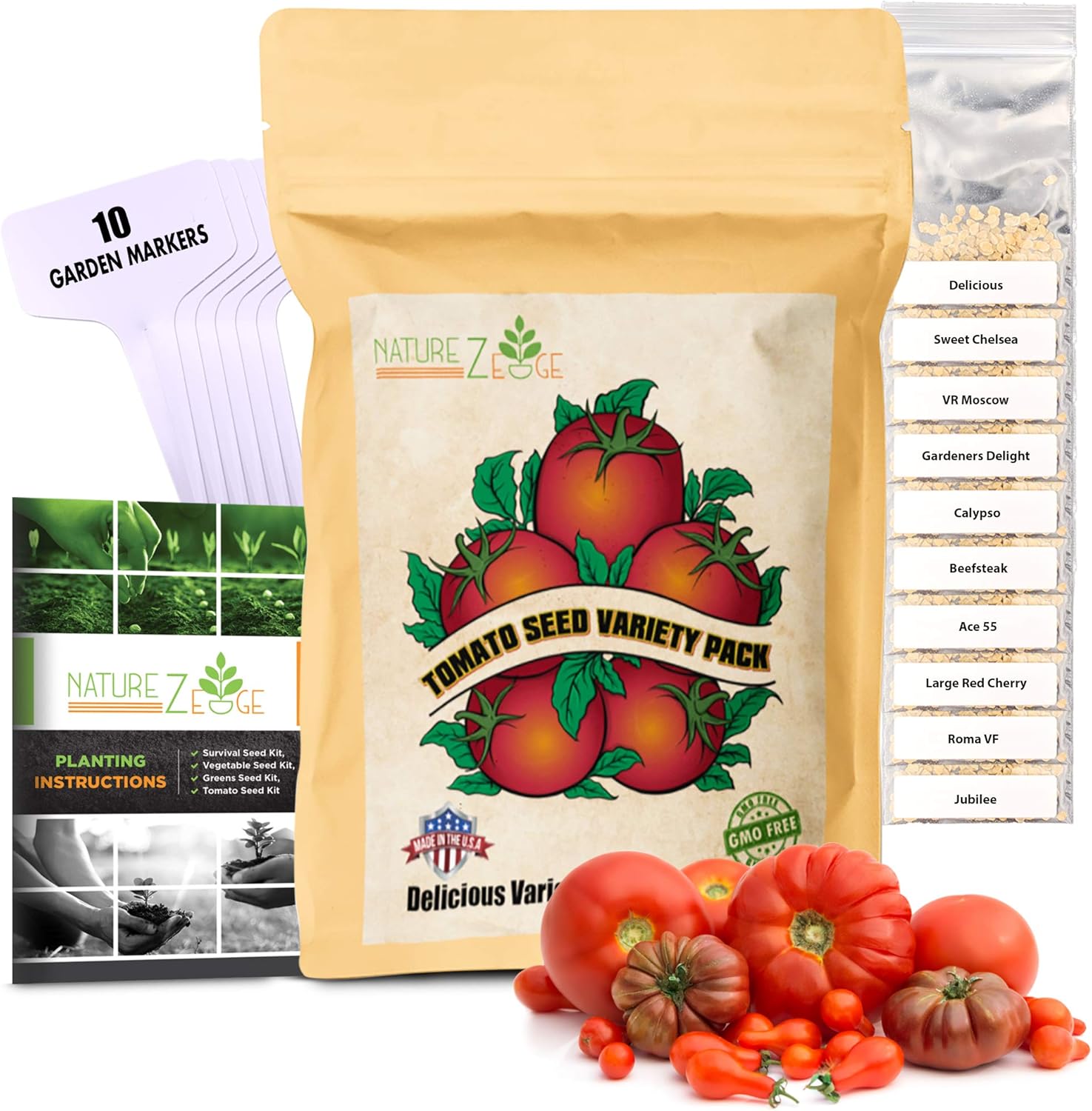 Amazon.com : NatureZ Edge Heirloom Tomato Seeds for Planting Home ...