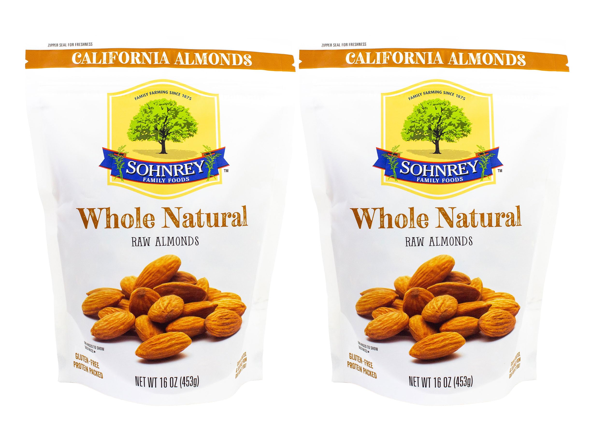 Amazon.com : Whole Natural Raw Almonds Steam Pasteurized Nuts from the ...