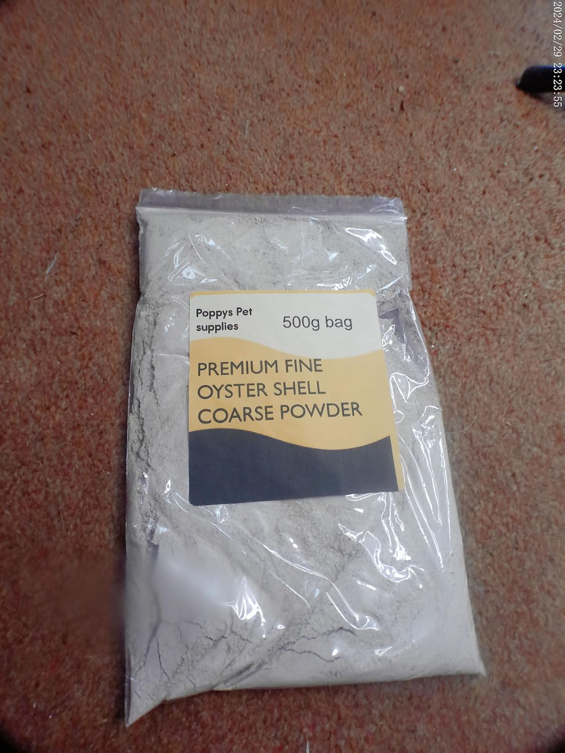 Premium Oyster Shell Coarse Powder for Small Animals, 500g bag : Amazon ...