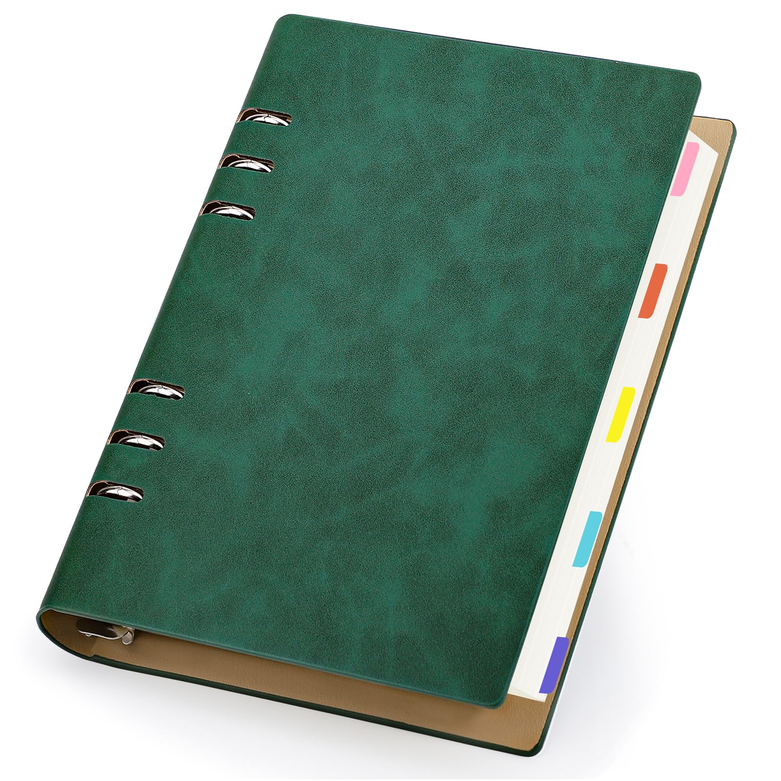 Yarotm A5 Ring Binder Notebook - PU Leather Notebook Lined 14x21cm ...
