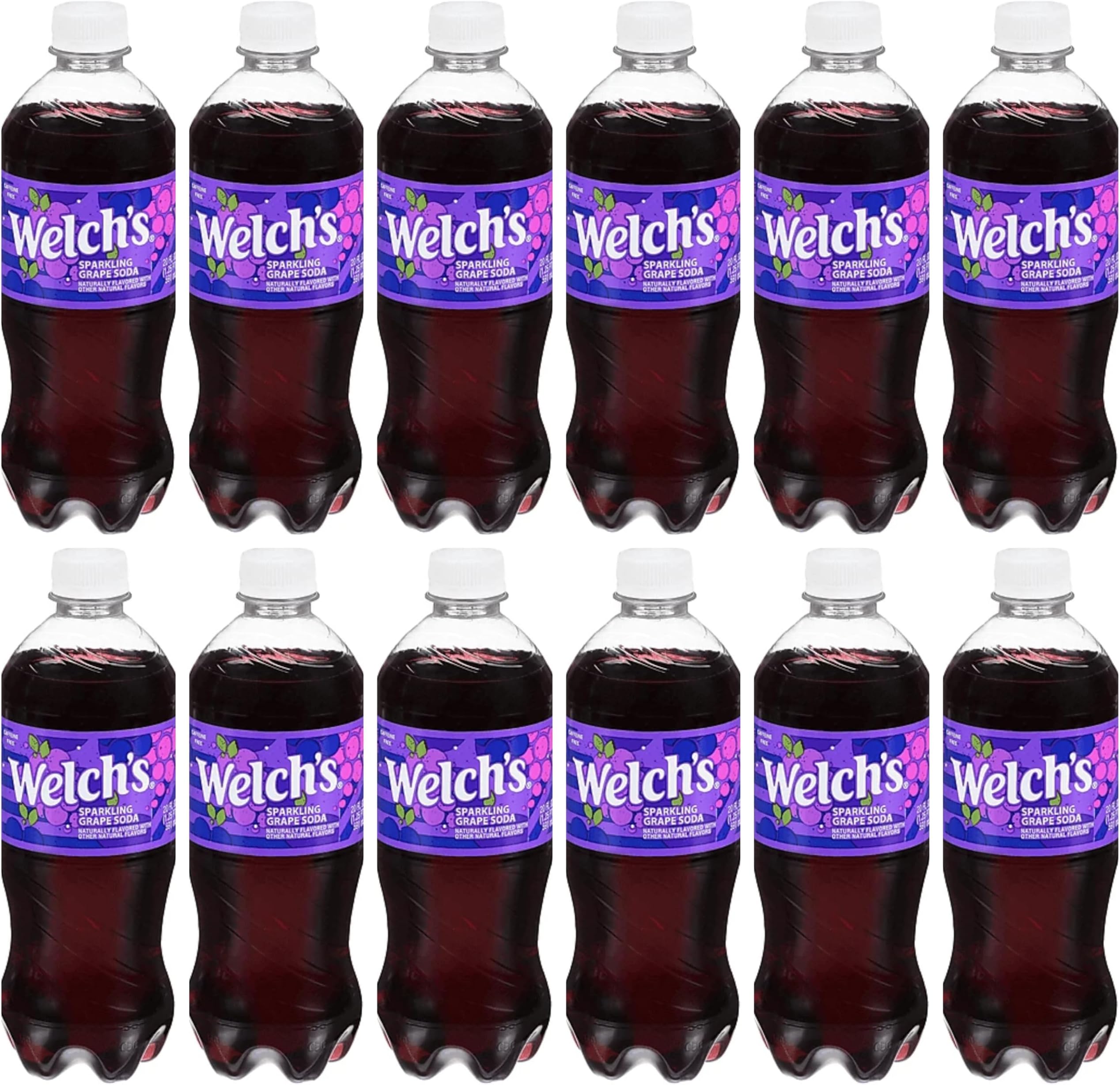 Amazon.com : Welch's 20 fl. oz. Sparkling Soda Bottle (12, Grape ...