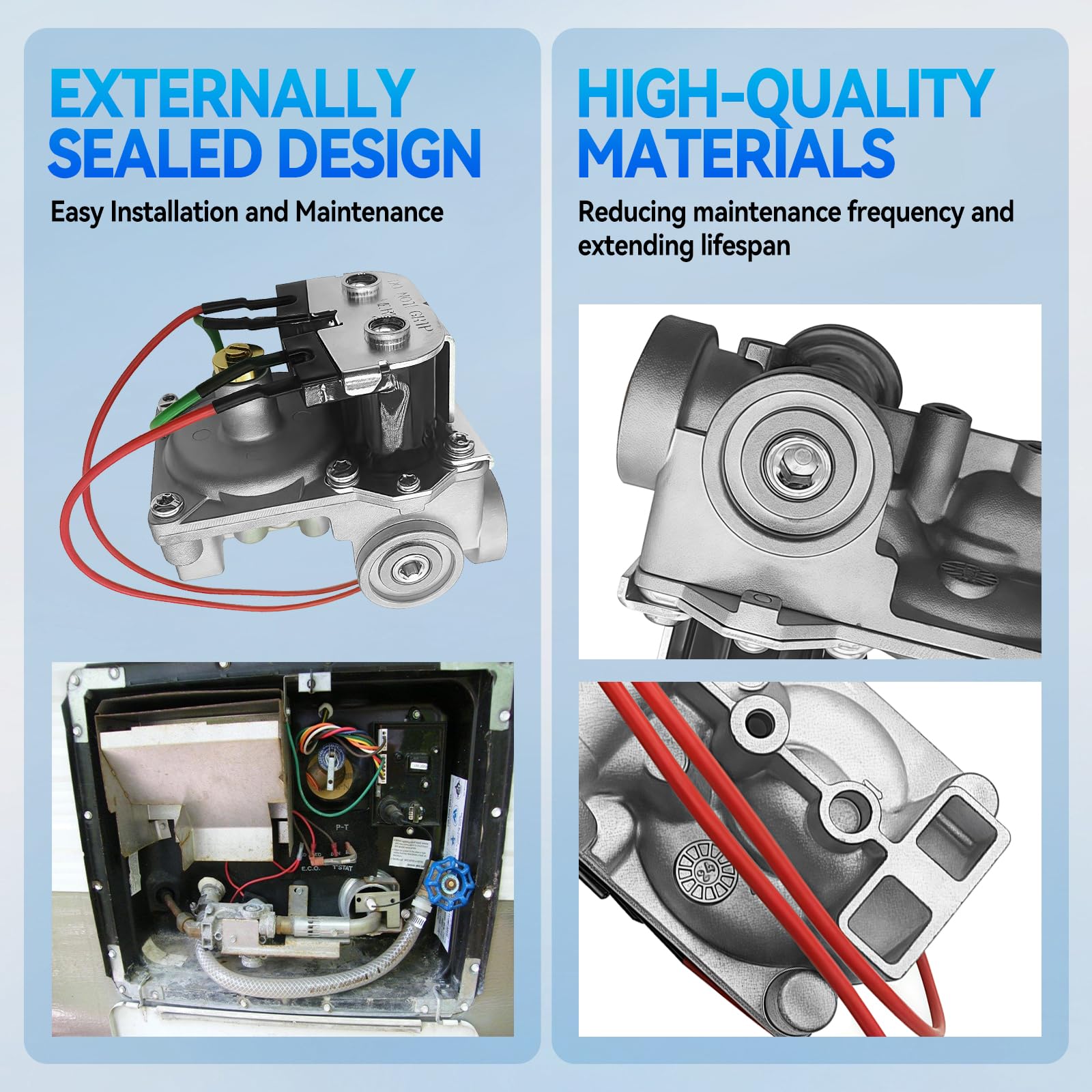 Water Heater Valve RV Water Heater Gas Solenoid Valve Replacement For ...