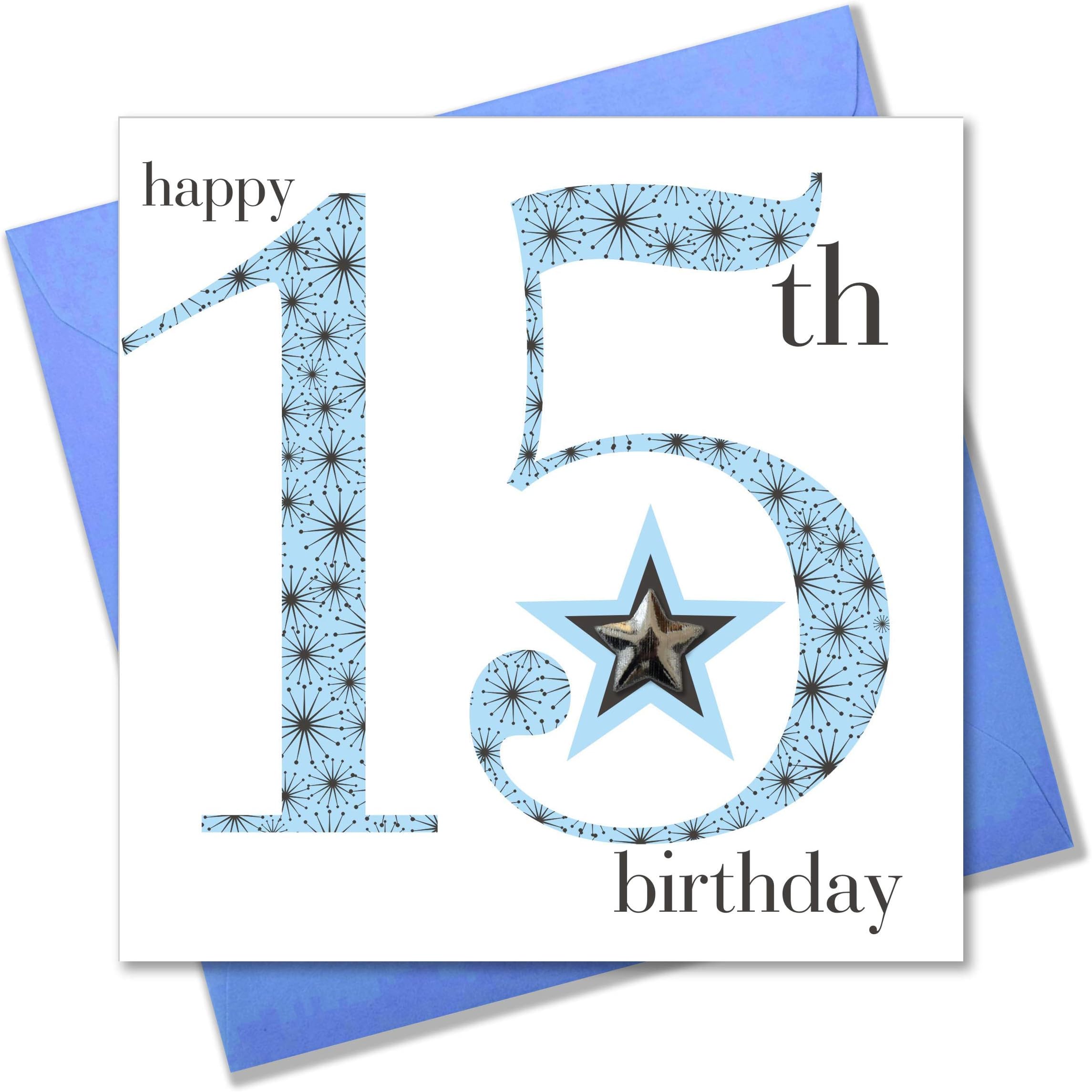 Claire Giles Ages Age 15 Boy Birthday Card, AGE15B : Amazon.co.uk ...