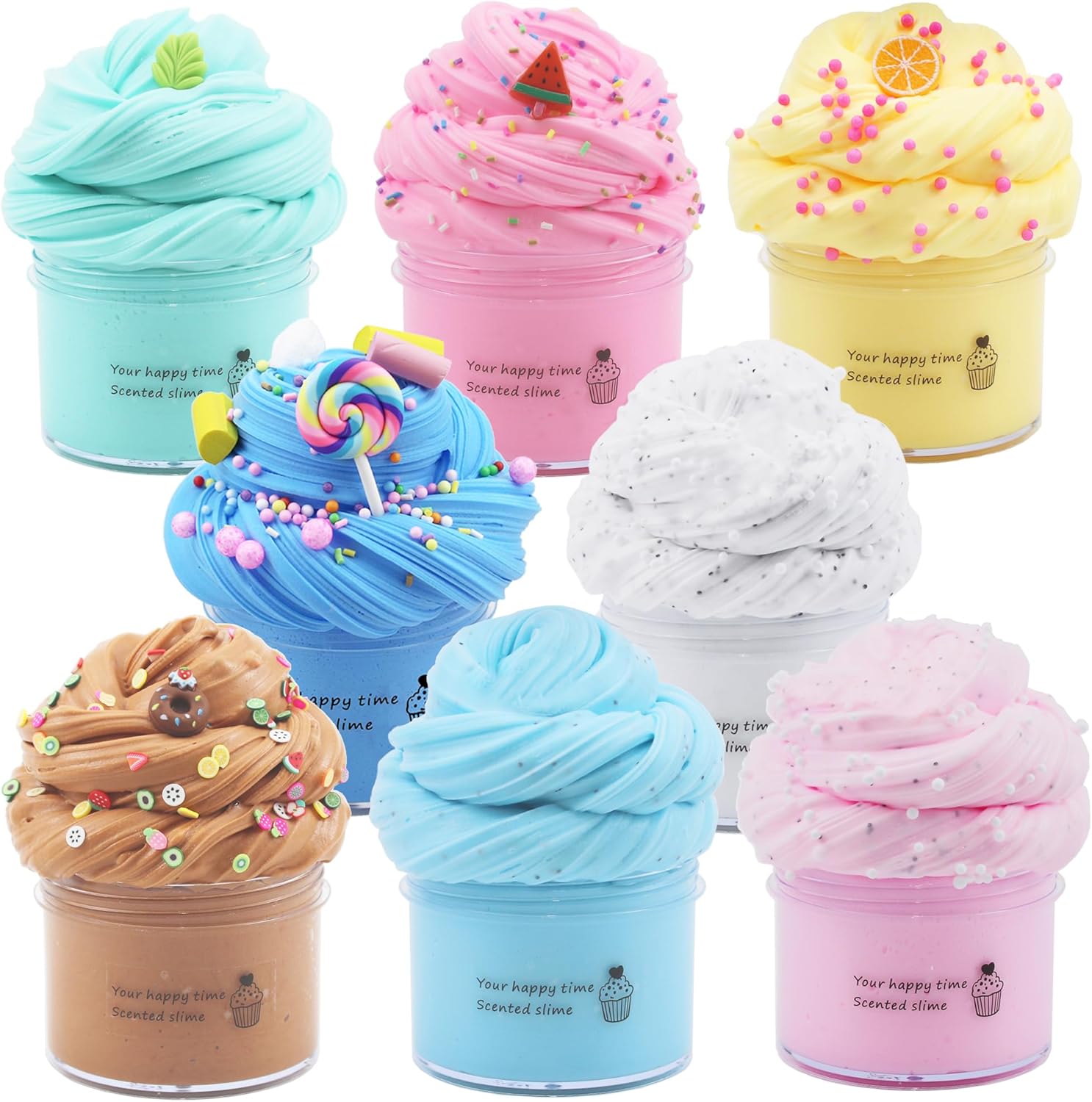 Amazon.com: 8 Pack Butter Slime Kit for Girls,Party Favors Stretchy and ...