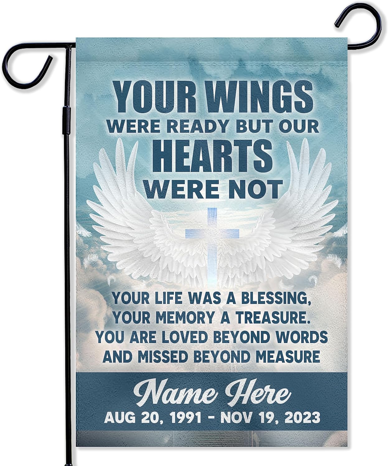 Amazon.com : Custom Memorial Flag In Loving Memory Garden Flags Our ...