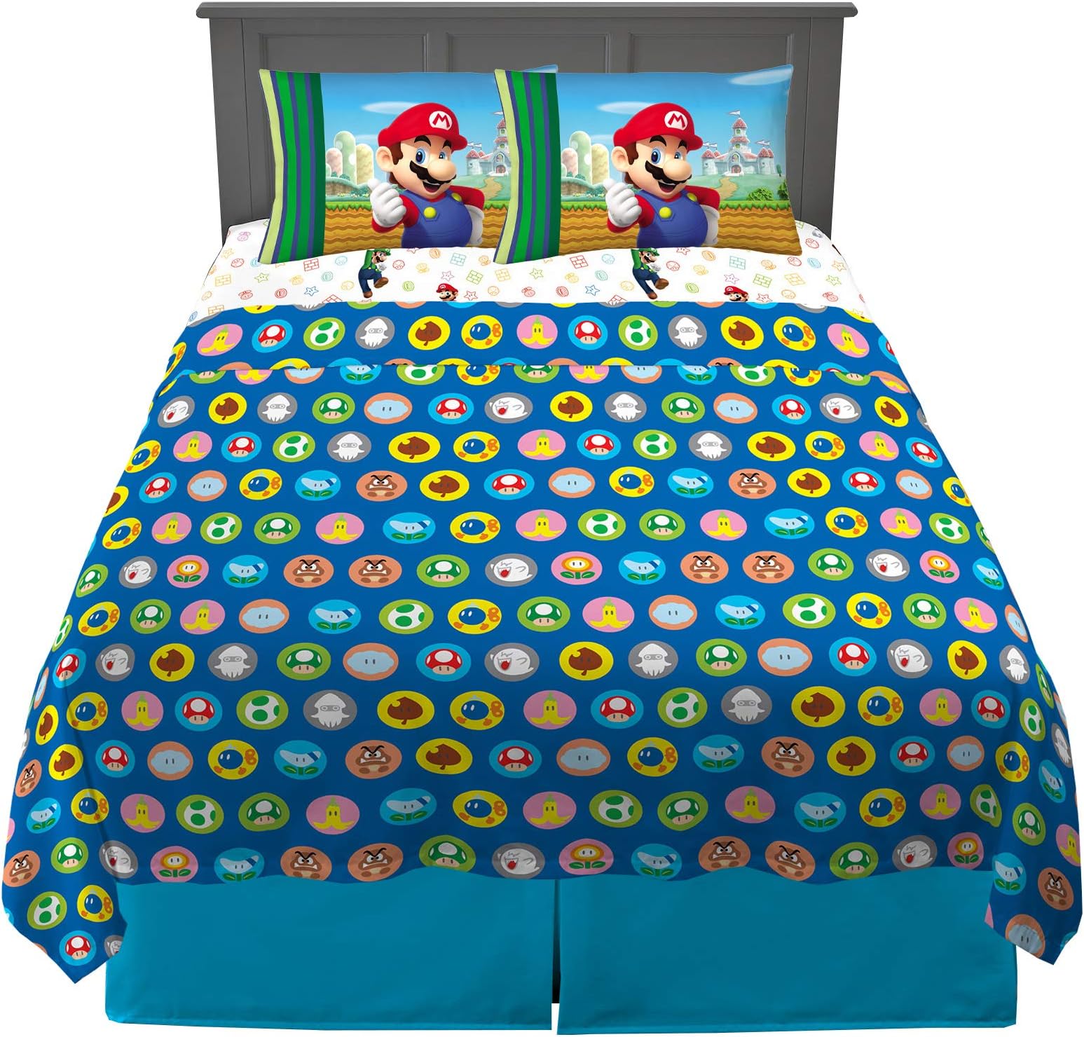 Amazon.com: Franco The Super Mario Bros. Movie Kids Bedding Super Soft ...